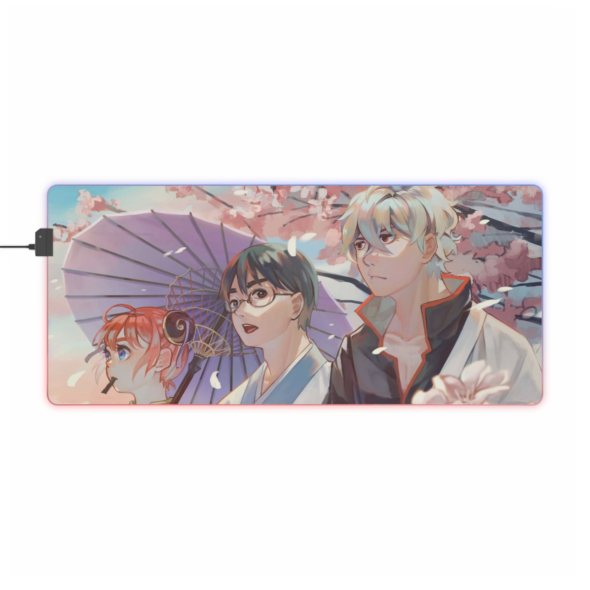 Gintama Gintoki Sakata, Kagura, Shimura Shinpachi RGB LED Mouse Pad (D