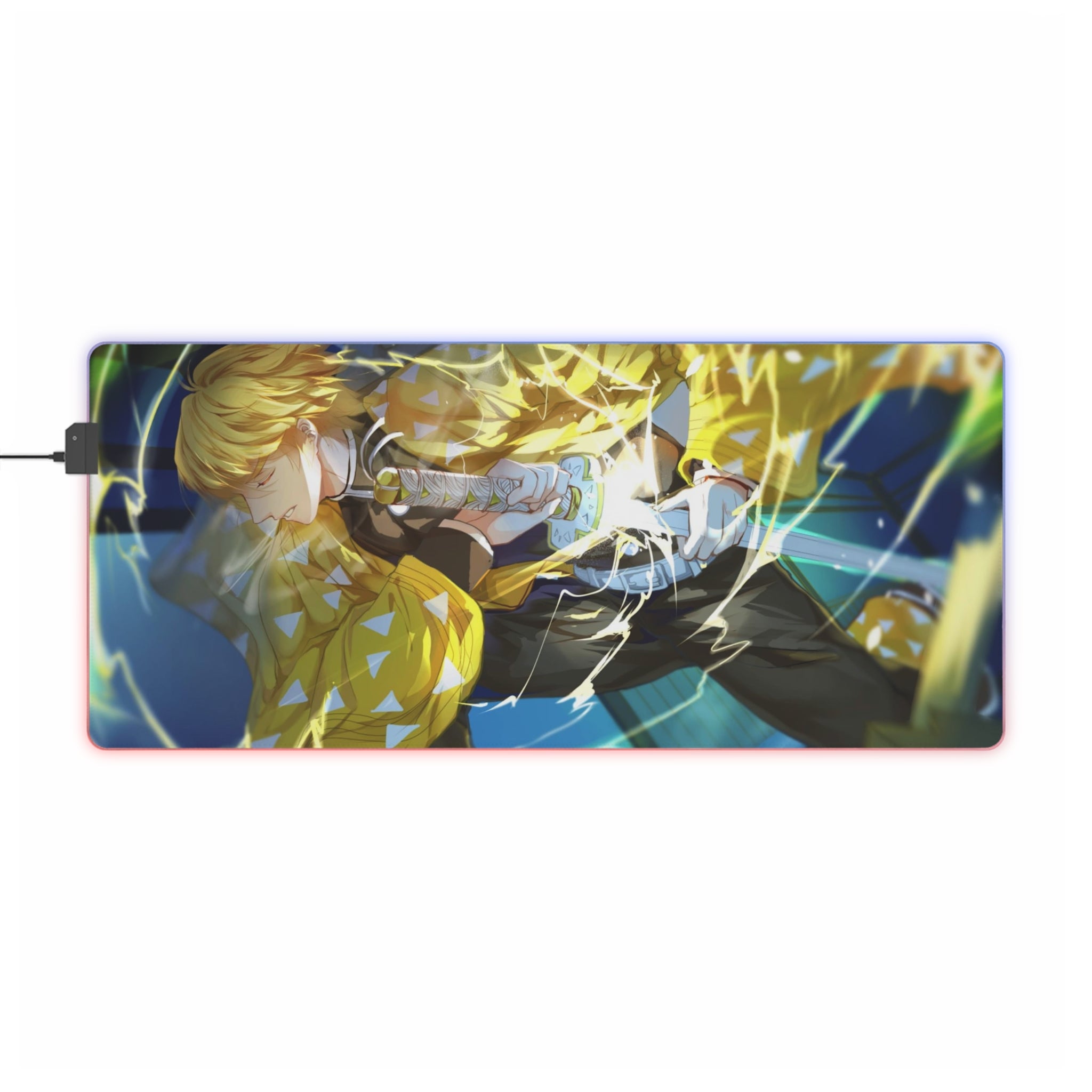 Demon Slayer: Kimetsu no Yaiba Zenitsu Agatsuma RGB LED Mouse Pad (Des ...