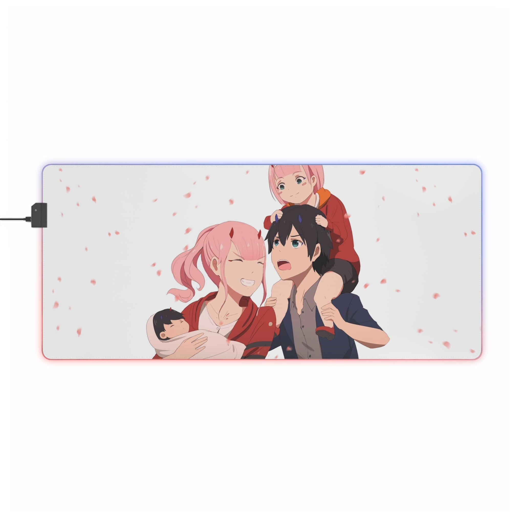 Our Future, Zero Two. RGB LED Mouse Pad (Desk Mat)