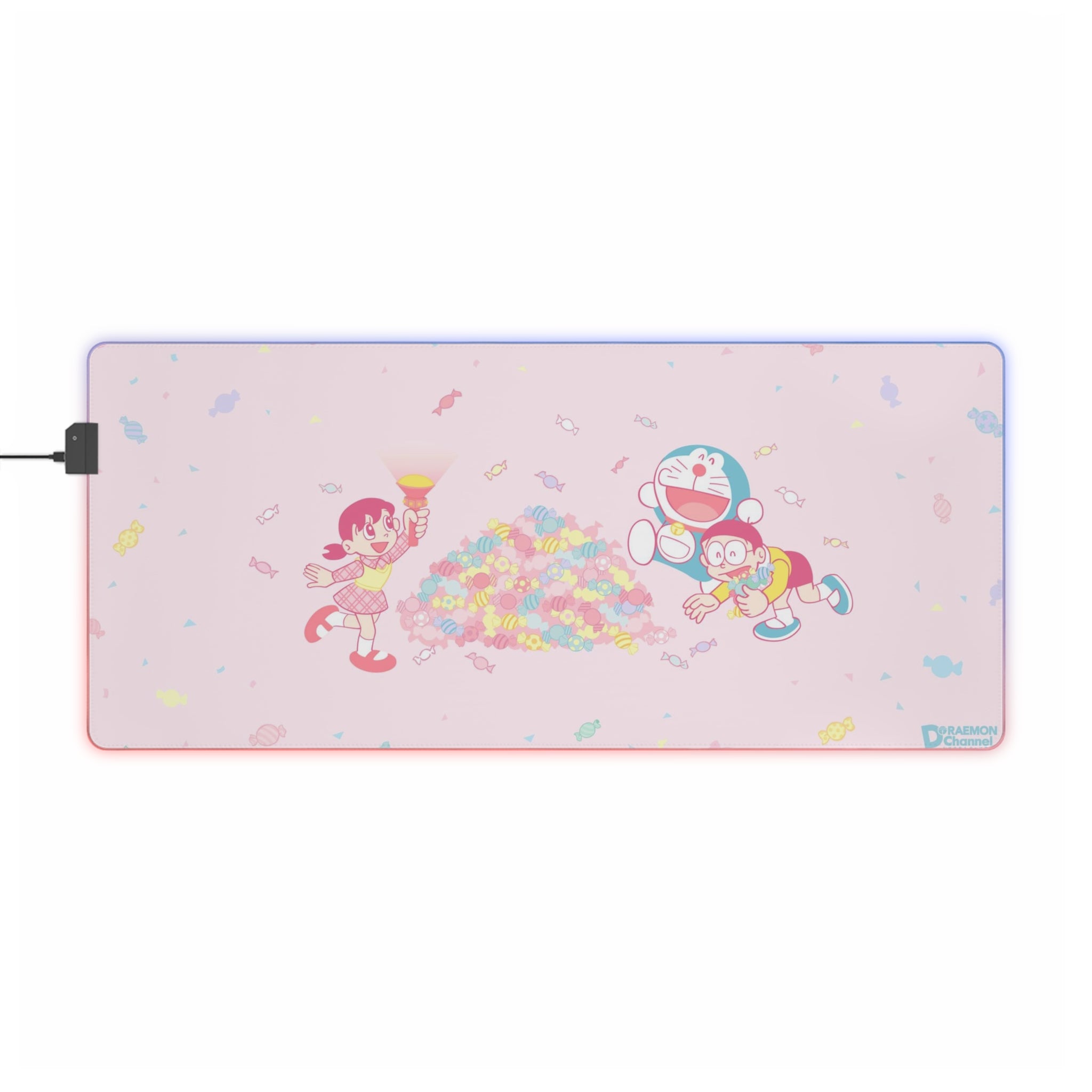 Anime Doraemon RGB LED Mouse Pad (Desk Mat)