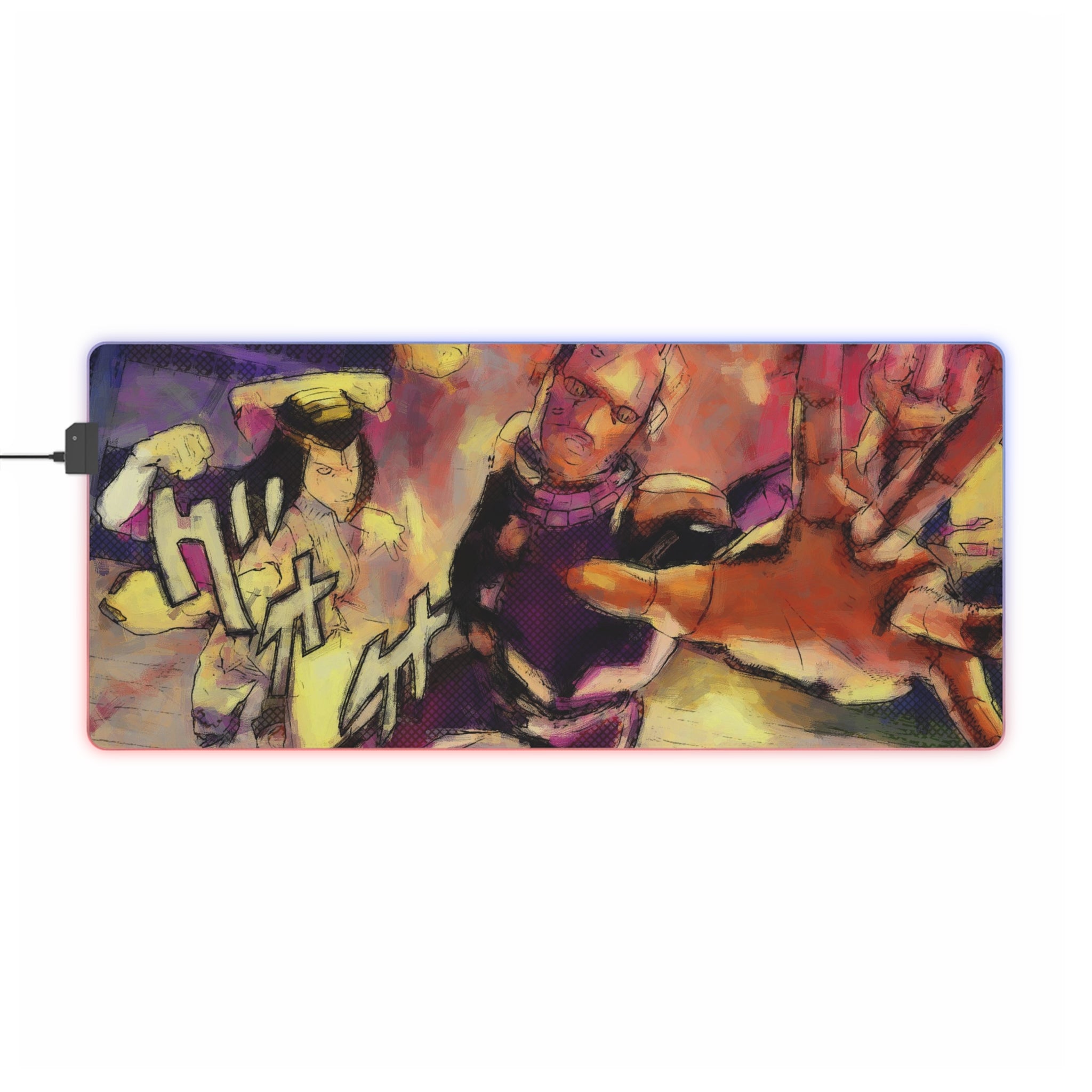 Anime Jojo's Bizarre Adventure RGB LED Mouse Pad (Desk Mat)