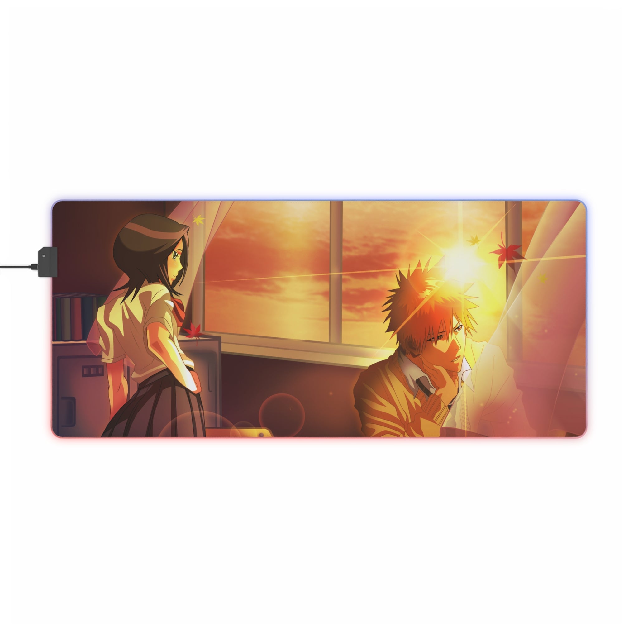 Bleach Ichigo Kurosaki, Rukia Kuchiki RGB LED Mouse Pad (Desk Mat)
