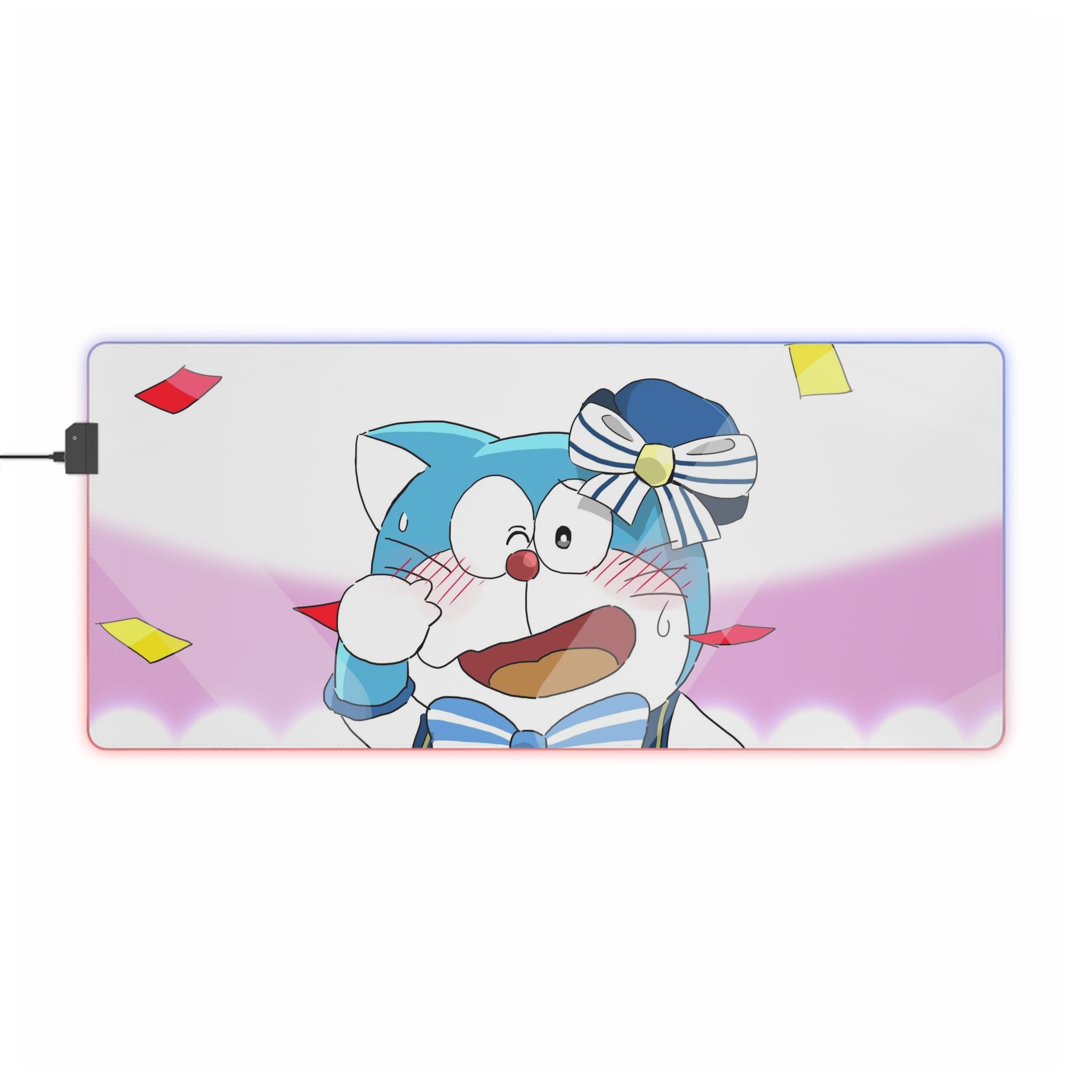 Anime Doraemon RGB LED Mouse Pad (Desk Mat)