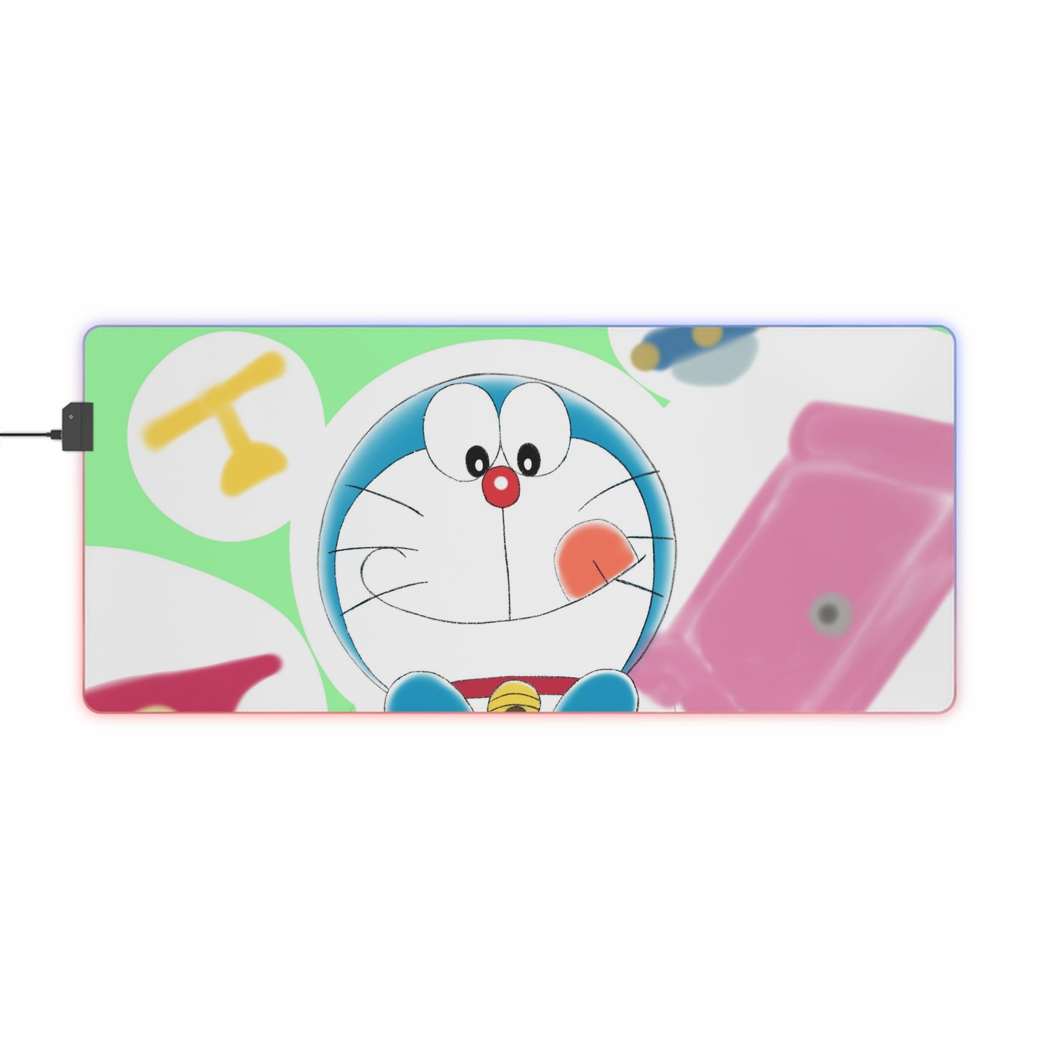 Anime Doraemon RGB LED Mouse Pad (Desk Mat)