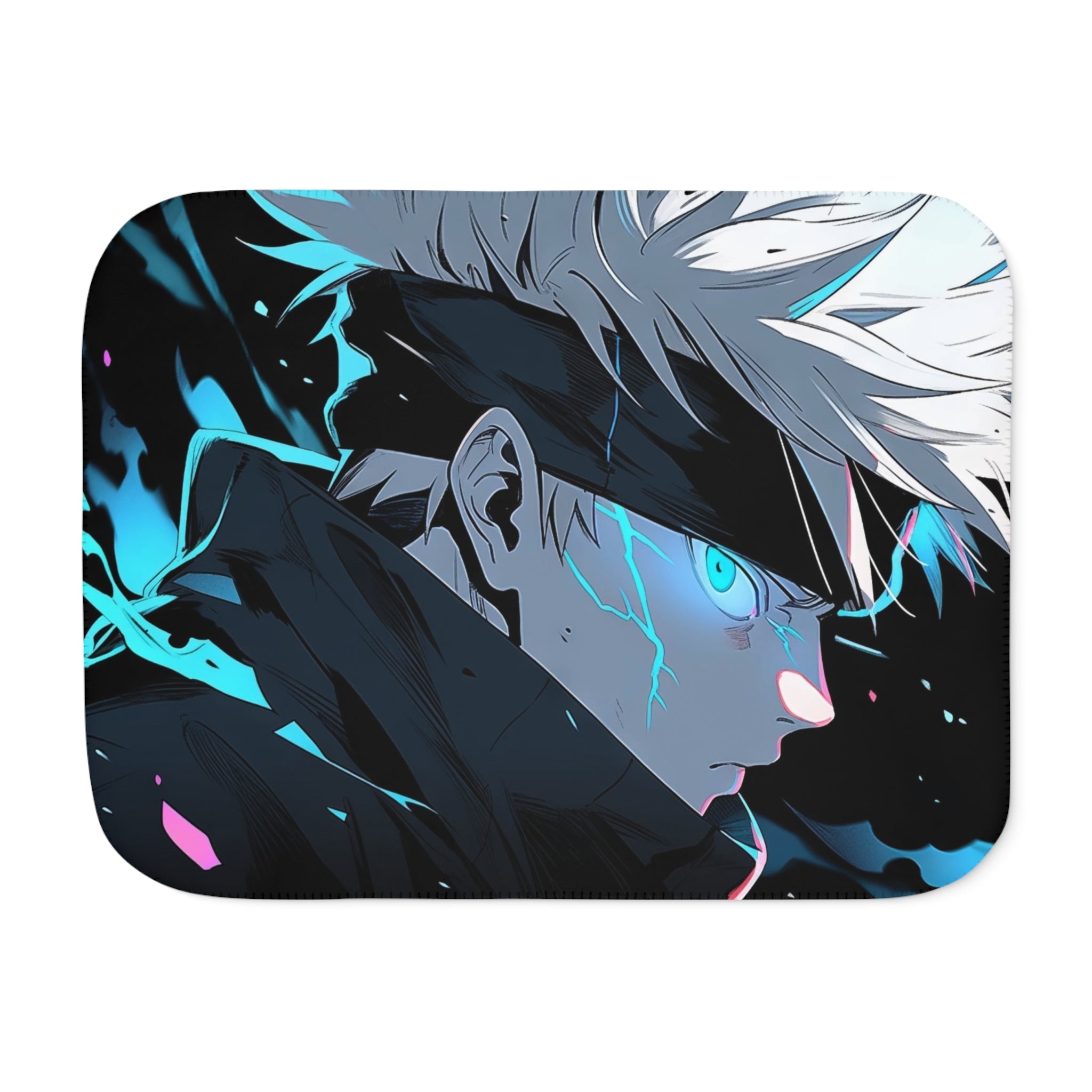 Satoru Gojo Acid Blue Eyes Sherpa Blanket