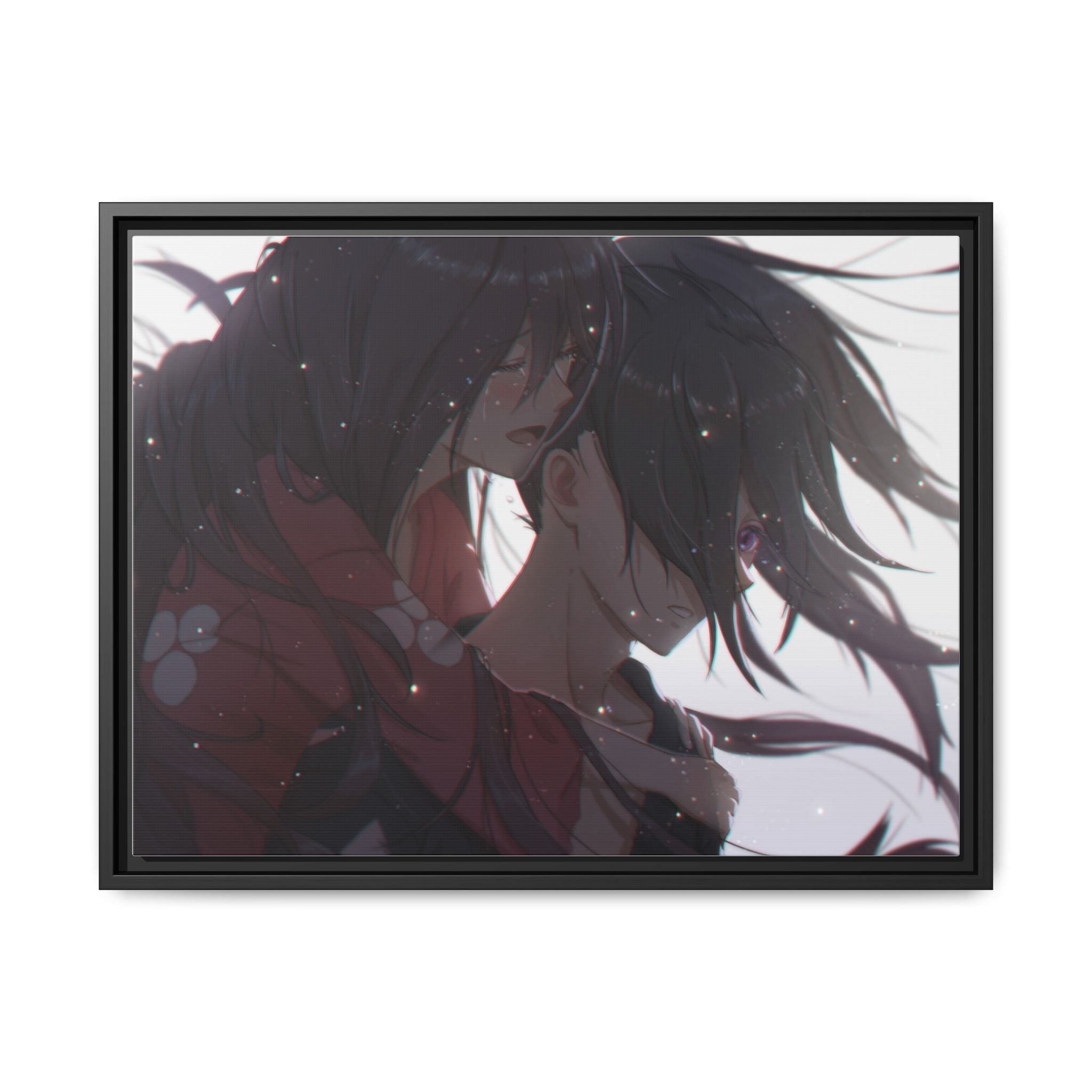 Hyakkimaru and Mio Canvas Framed Art Print
