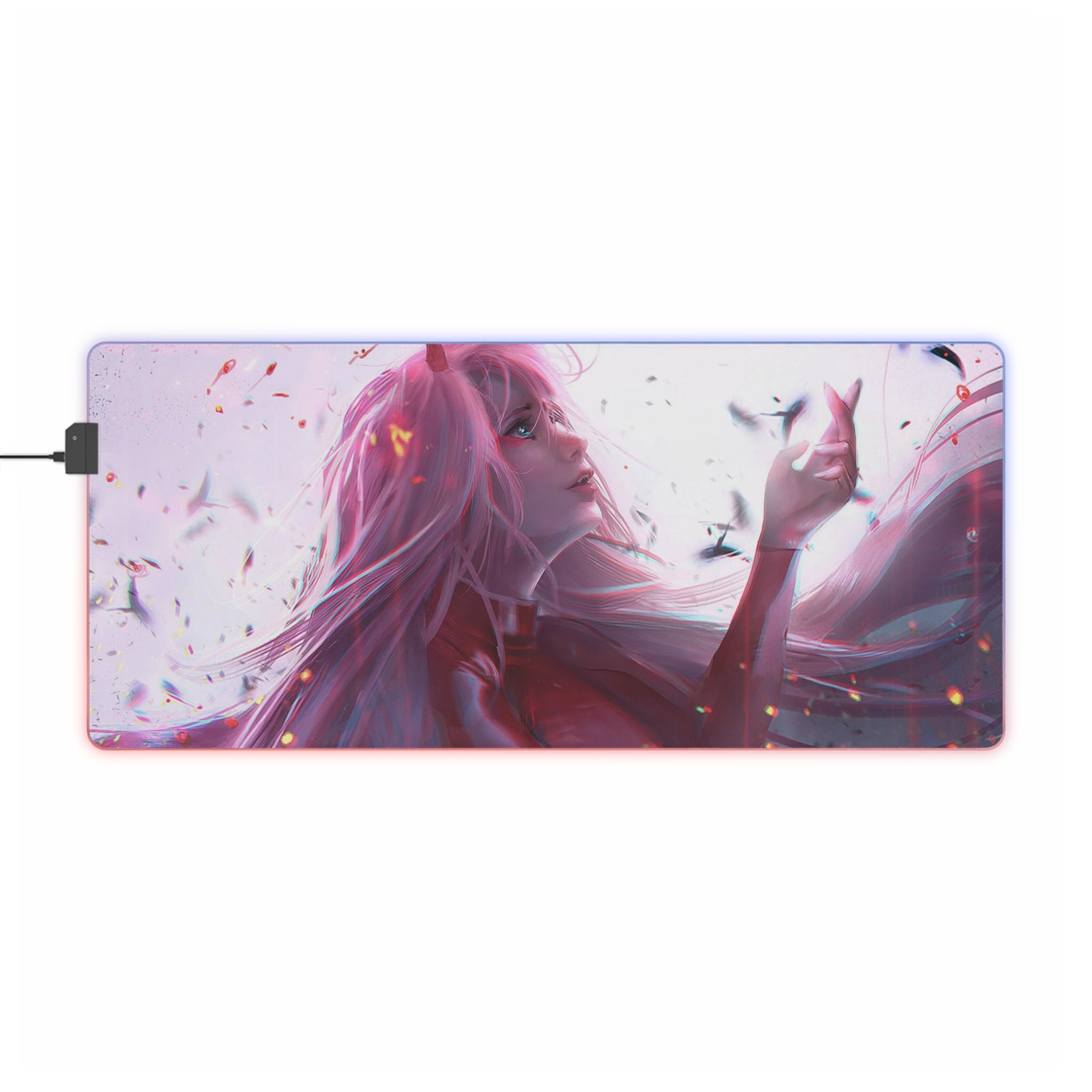 Zero Two - Human RGB LED Mouse Pad (Desk Mat)