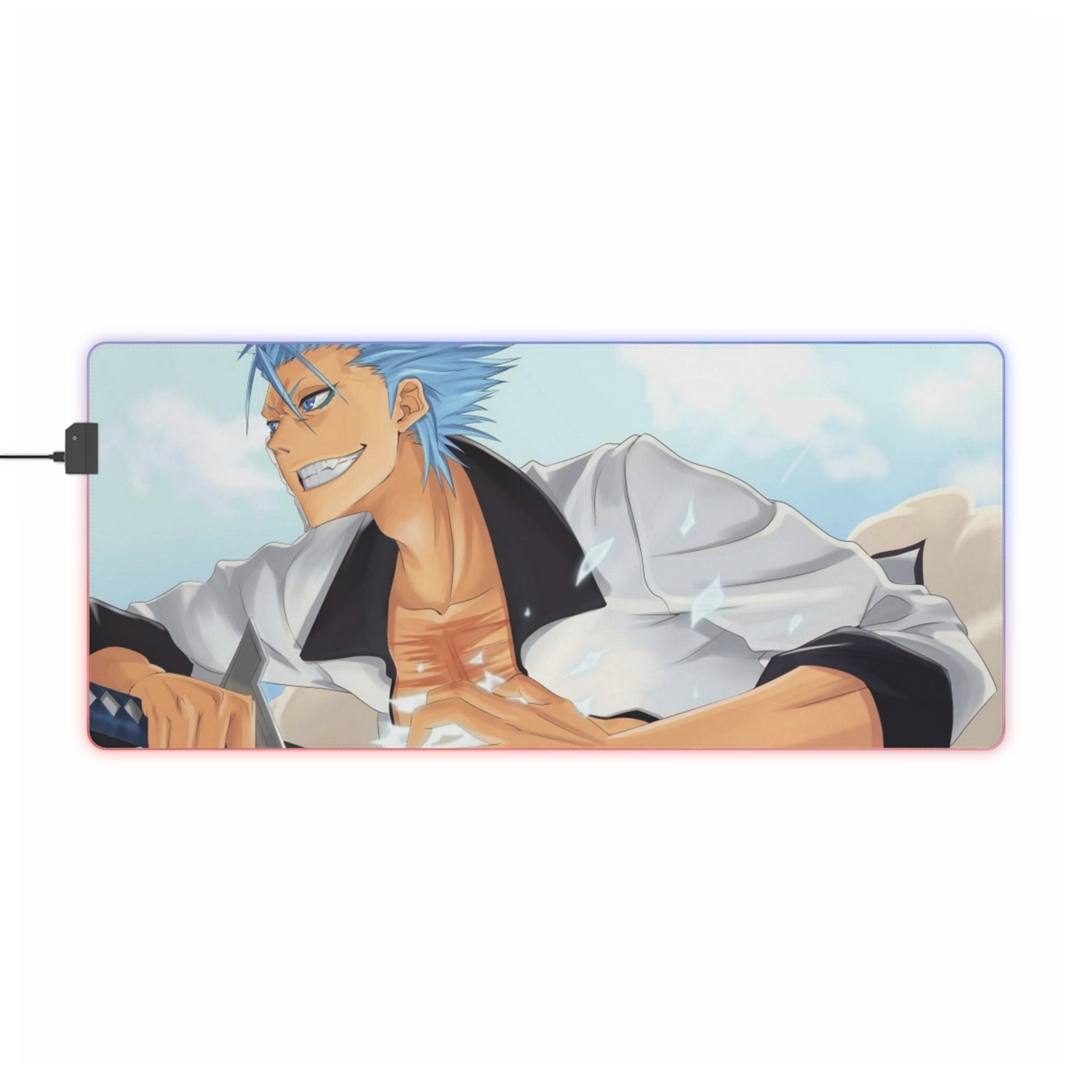 espada six grimmjow jeagerjaques RGB LED Mouse Pad (Desk Mat)