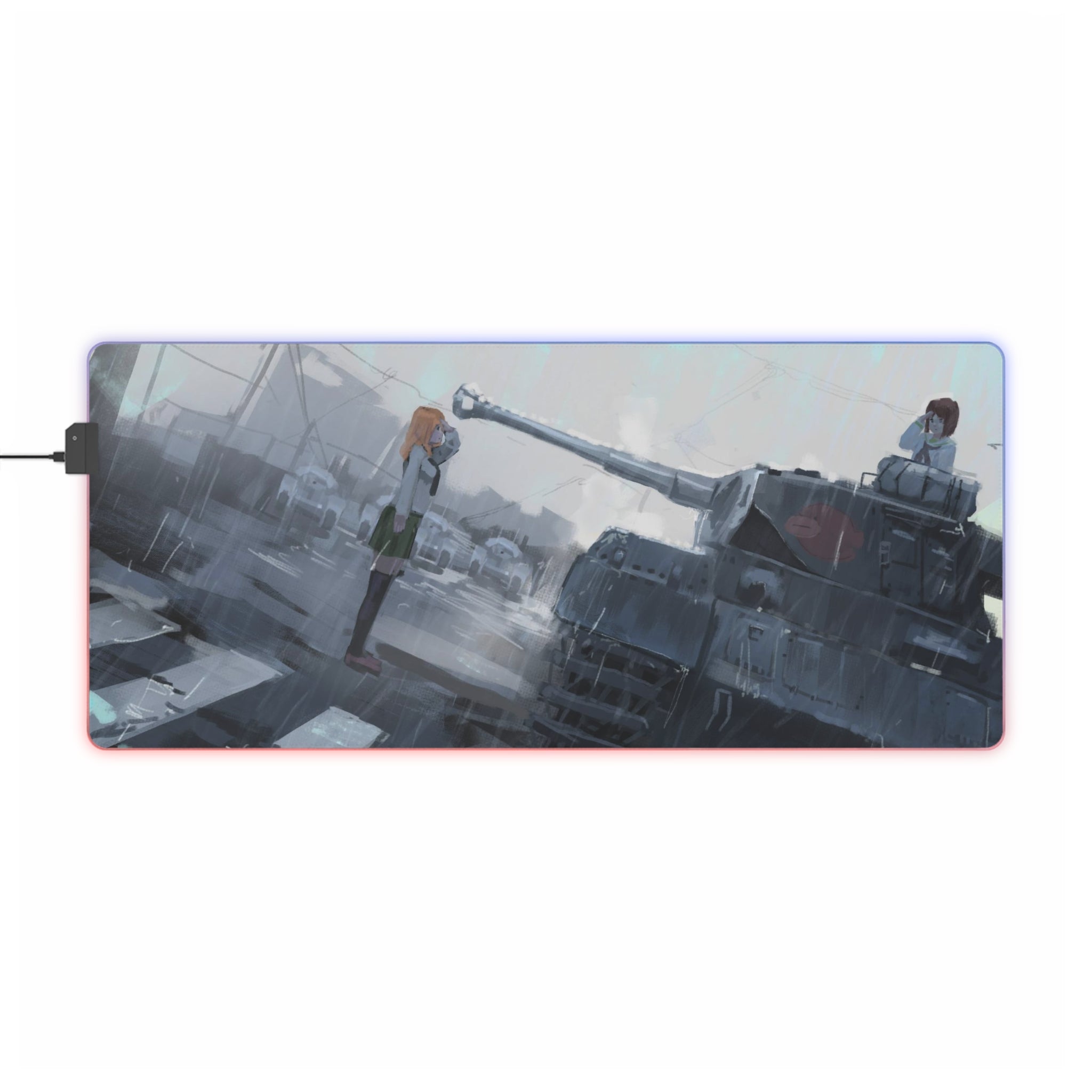 Girls und Panzer RGB LED Mouse Pad (Desk Mat)