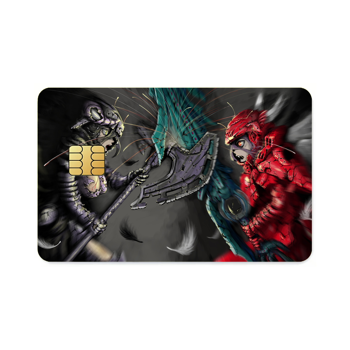 Albedo Vs Shaltear Credit Card Skins (4-in-1 Pack)