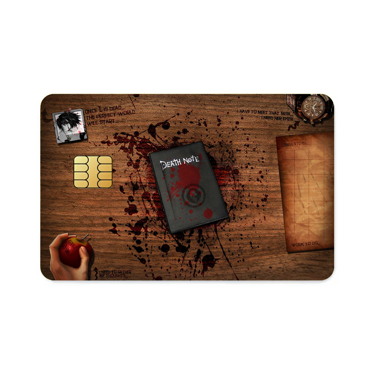 Anime Death Note Credit Card Skins (4-in-1 Pack)