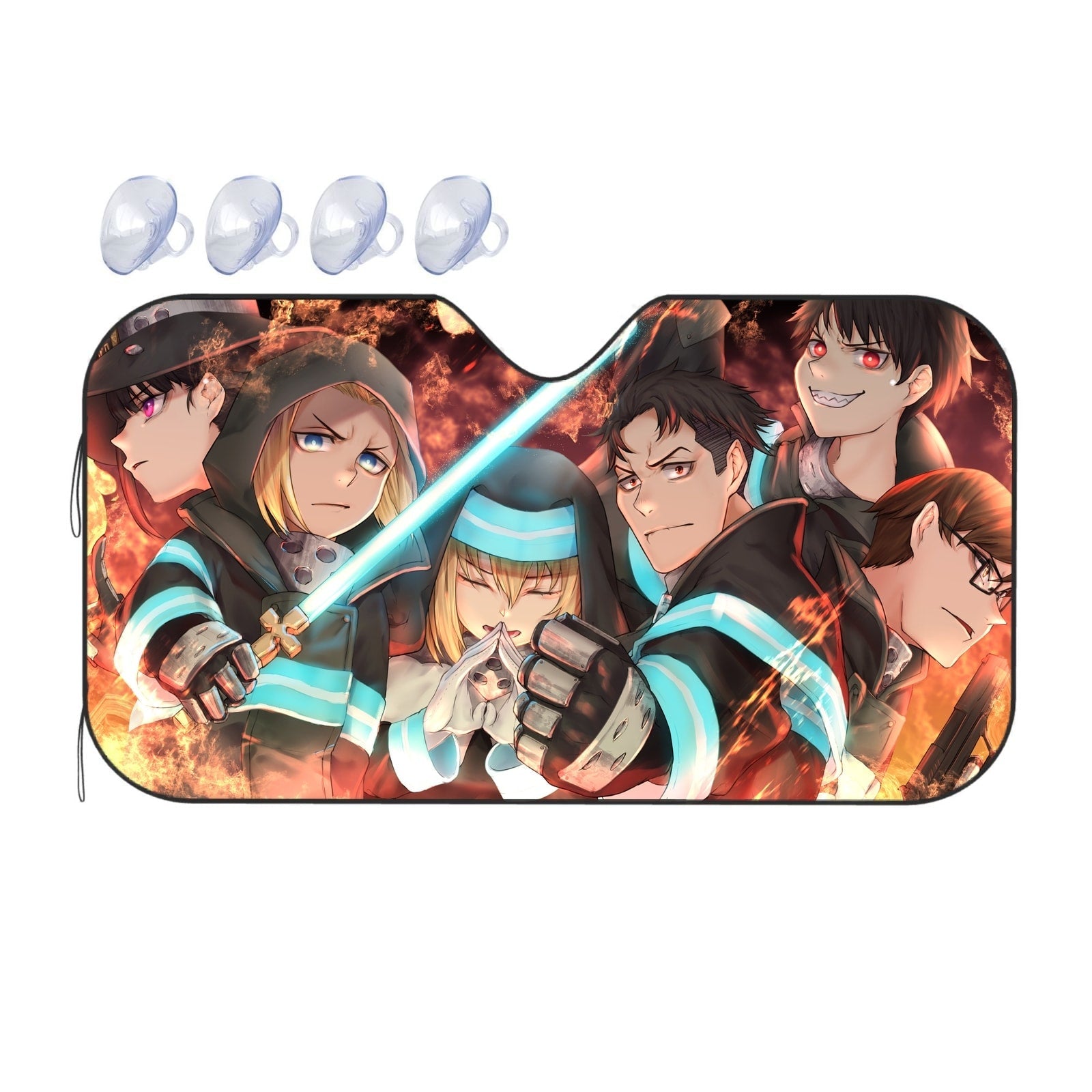Anime Fire Force Car Sunshade