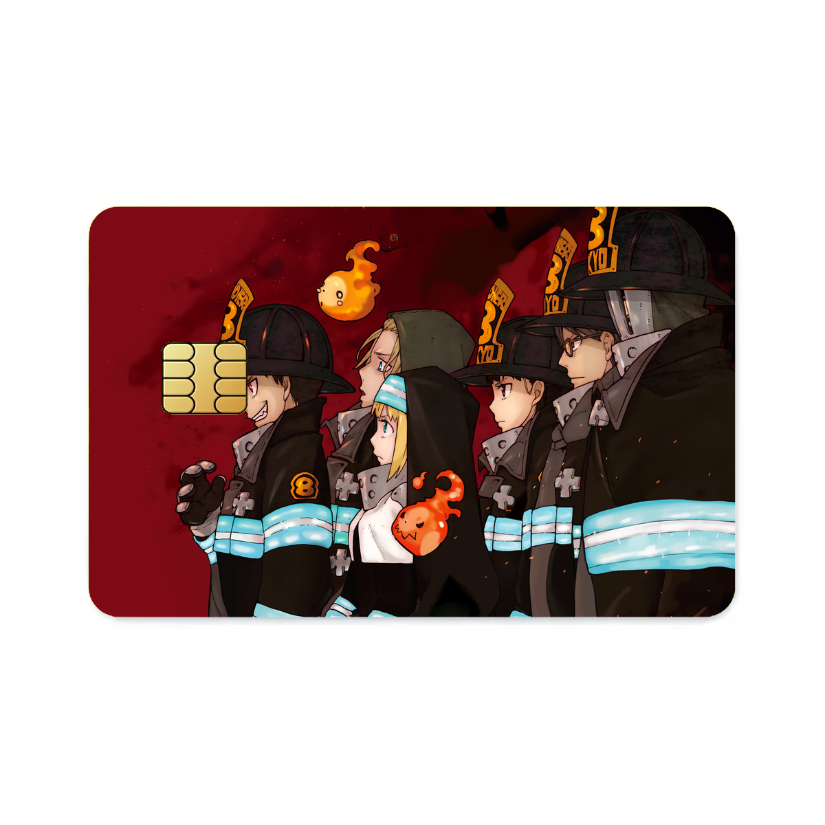 Anime Fire Force Credit Card Skins (4-in-1 Pack)