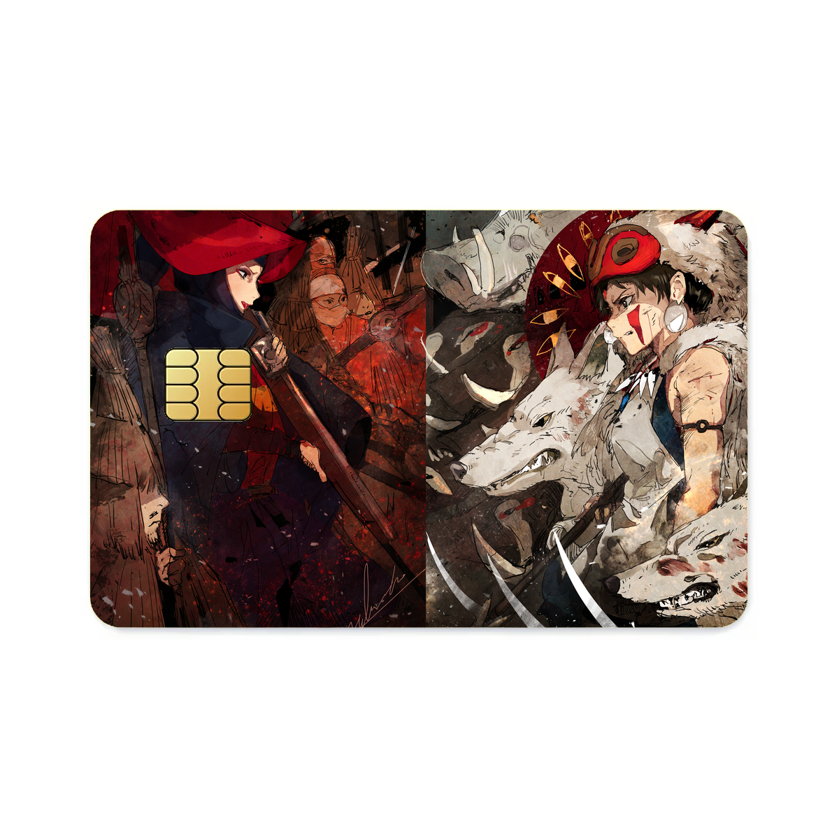 Anime Princess Mononoke Credit Card Skins (4-in-1 Pack)