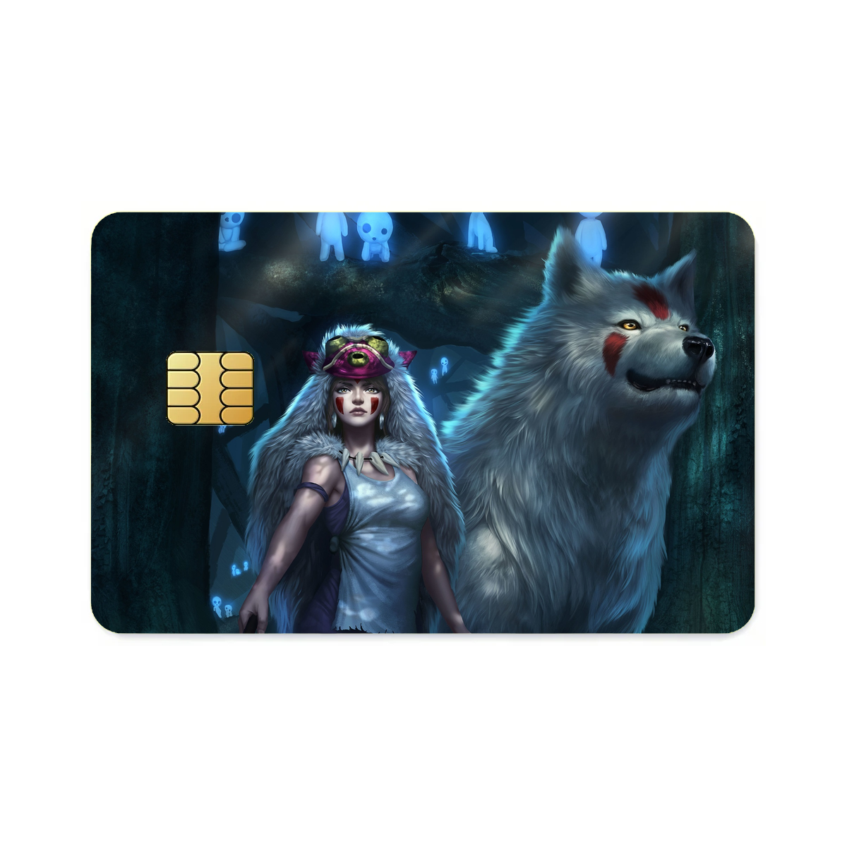 Anime Princess Mononoke Credit Card Skins (4-in-1 Pack)
