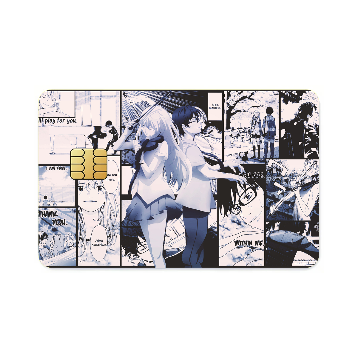 Anime Your Lie in April Credit Card Skins (4-in-1 Pack)