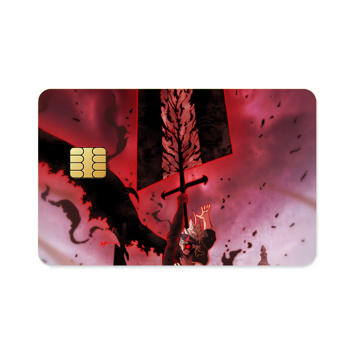 Black Clover Asta Credit Card Skins (4-in-1 Pack)