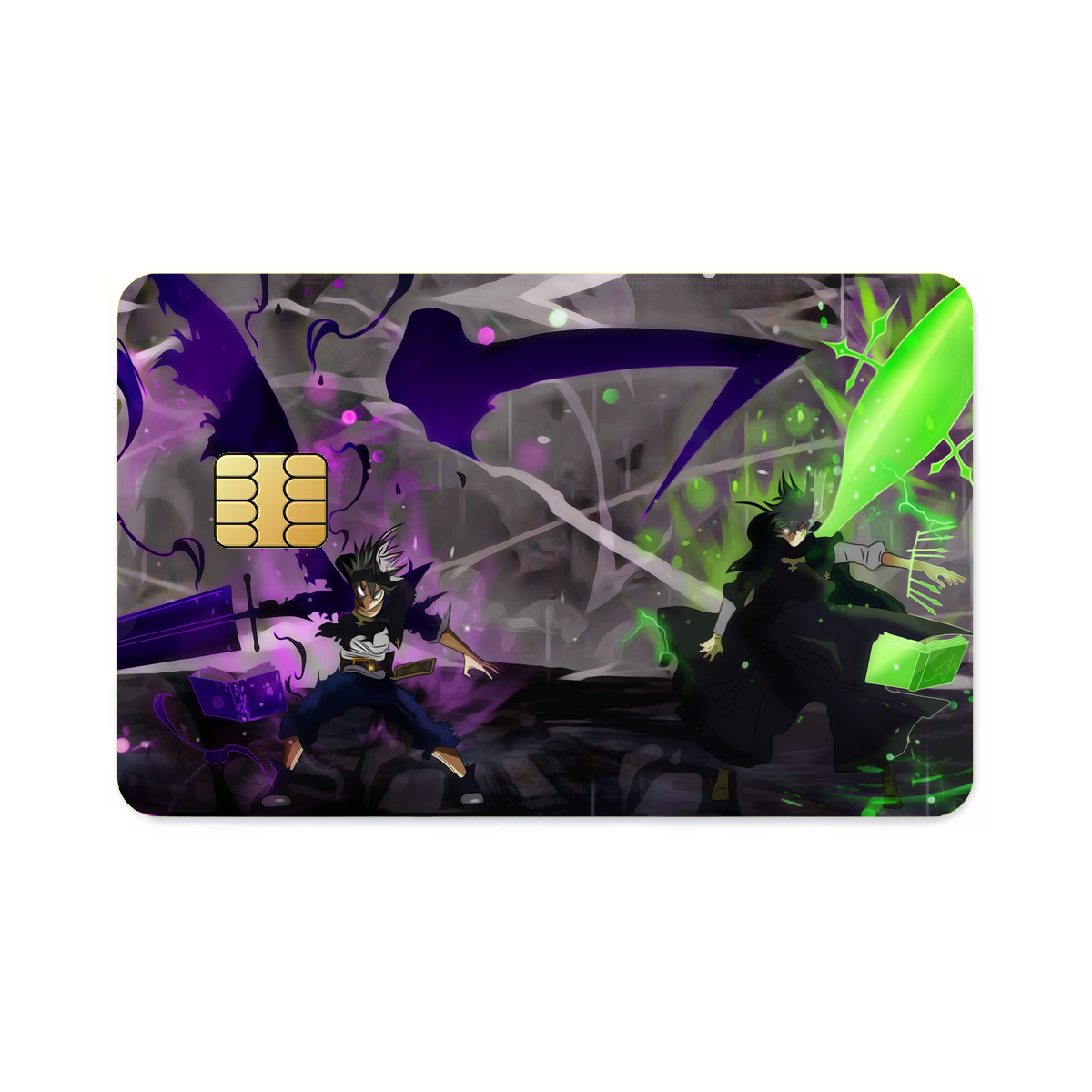 Black Clover Asta, Yuno Credit Card Skins (4-in-1 Pack)