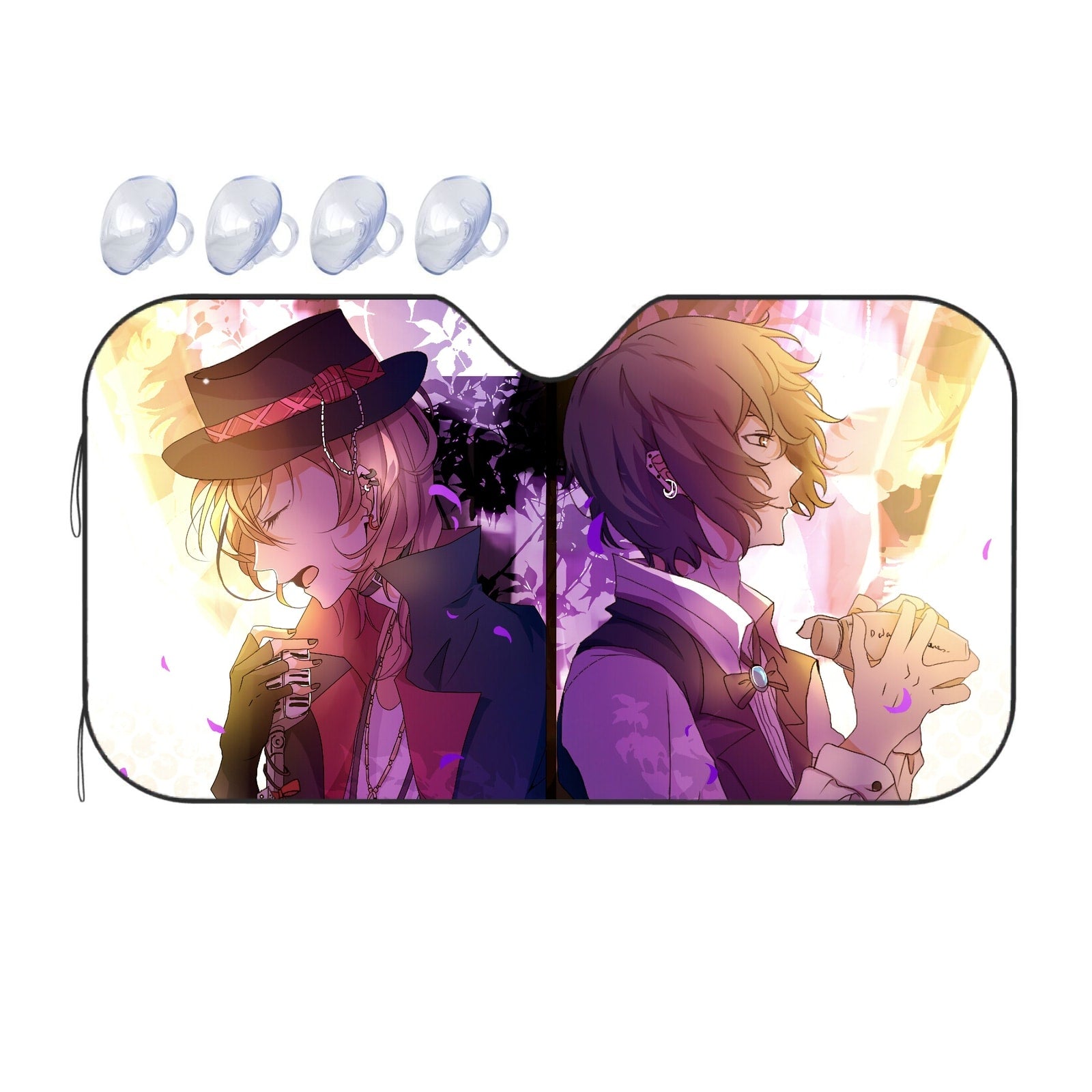 Bungou Stray Dogs Osamu Dazai, Chuuya Nakahara Car Sunshade