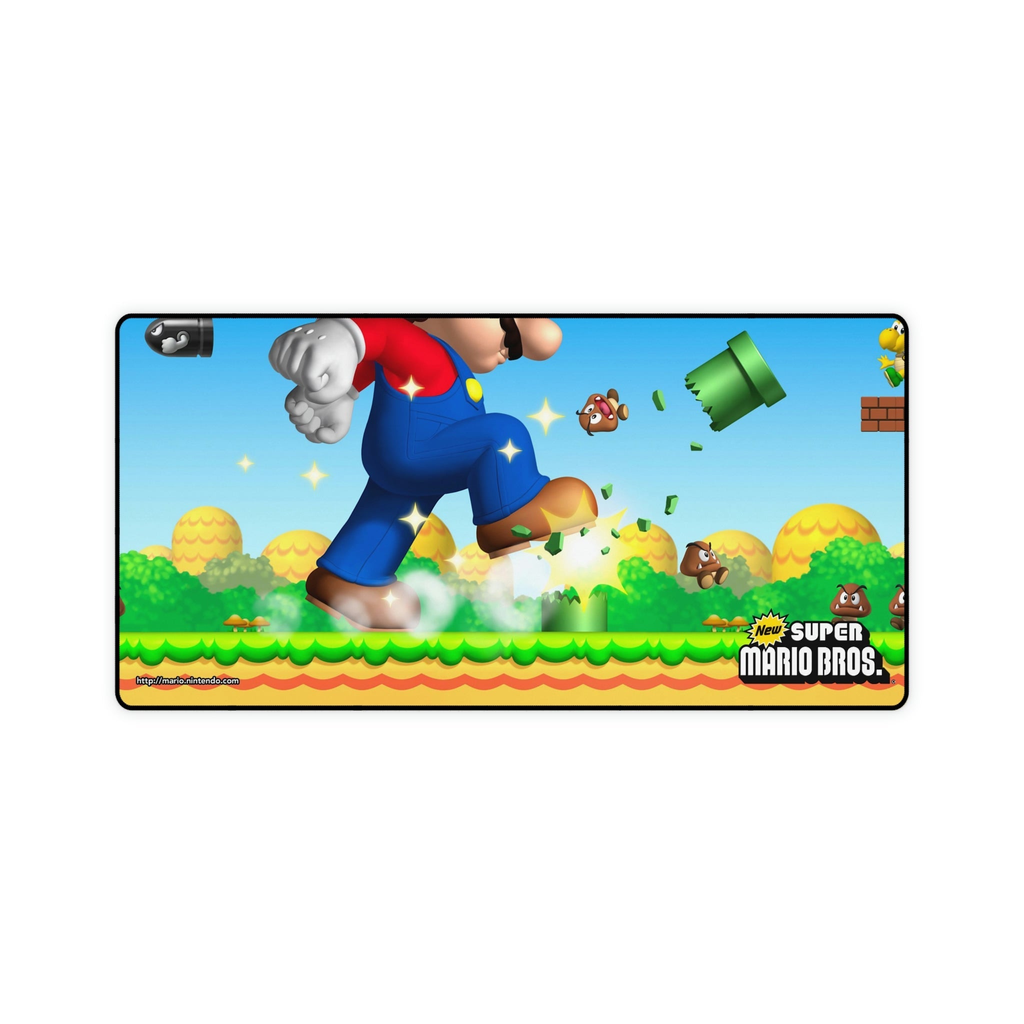 Mario Vs Goombas,Bill Ball and Koopa Troopa Mouse Pad (Desk Mat)