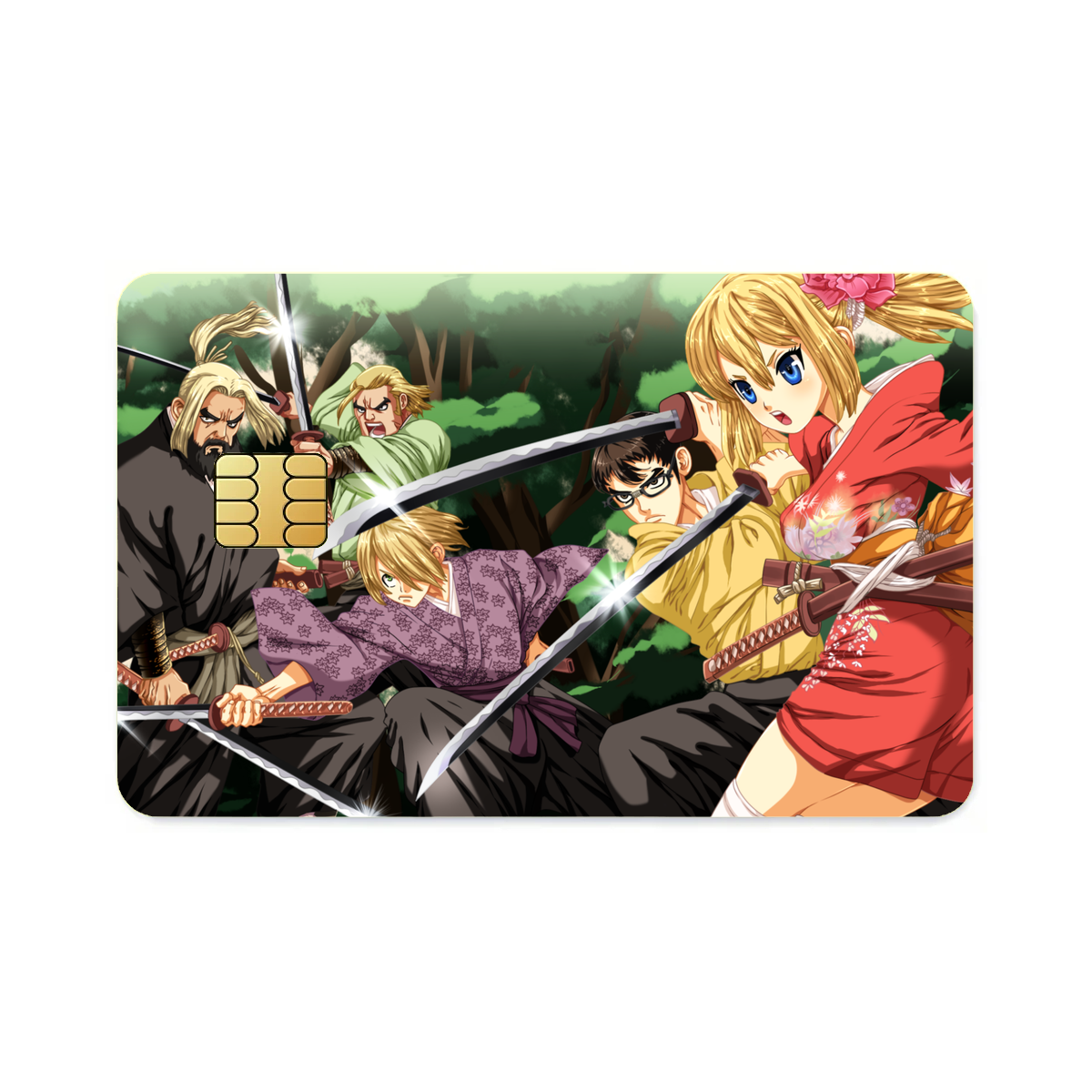 Dr. Stone Kohaku Credit Card Skins (4-in-1 Pack)