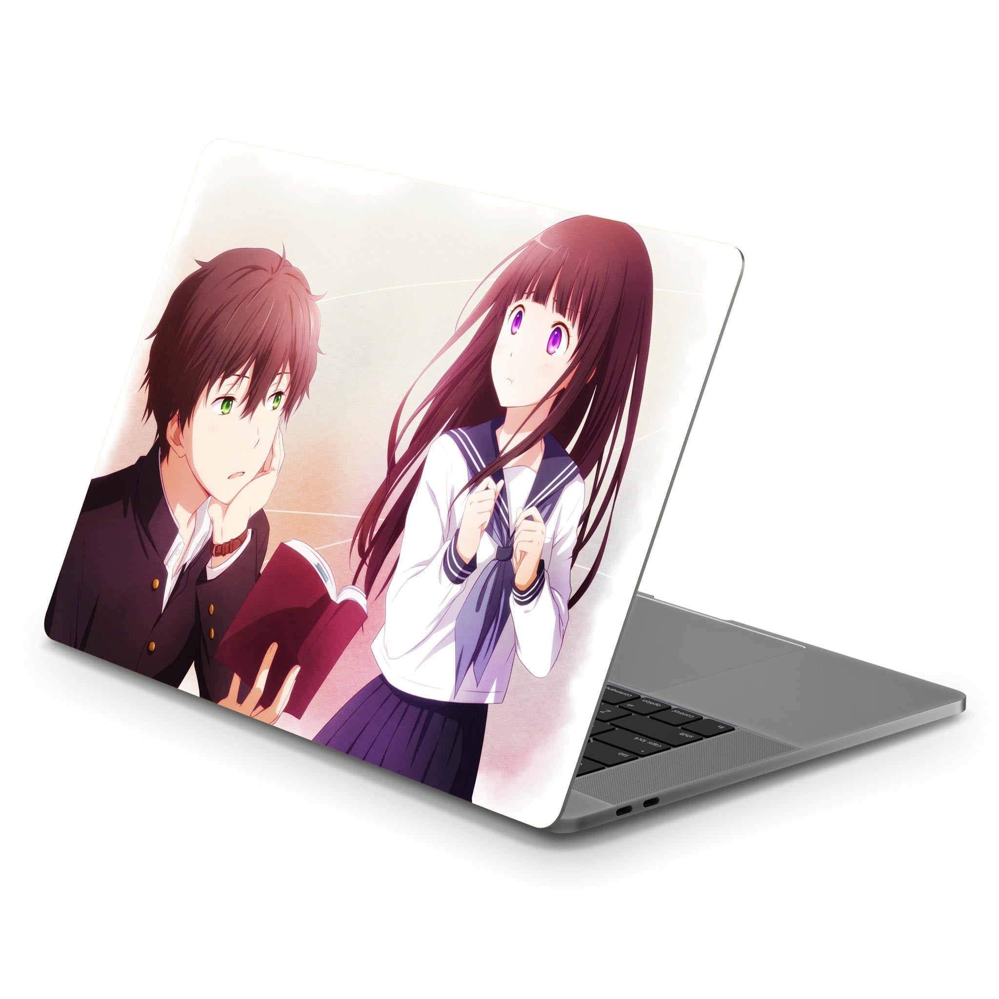 Eru Chitanda And Hōtarō Oreki Looking each other Macbook Skin