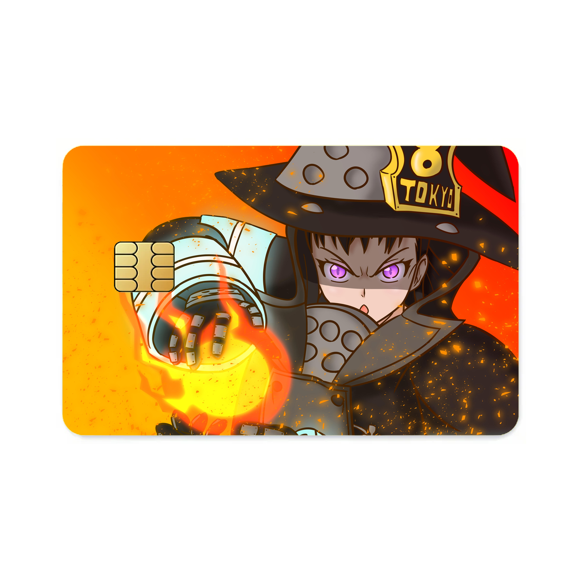 Fire Force Maki Oze Credit Card Skins (4-in-1 Pack)