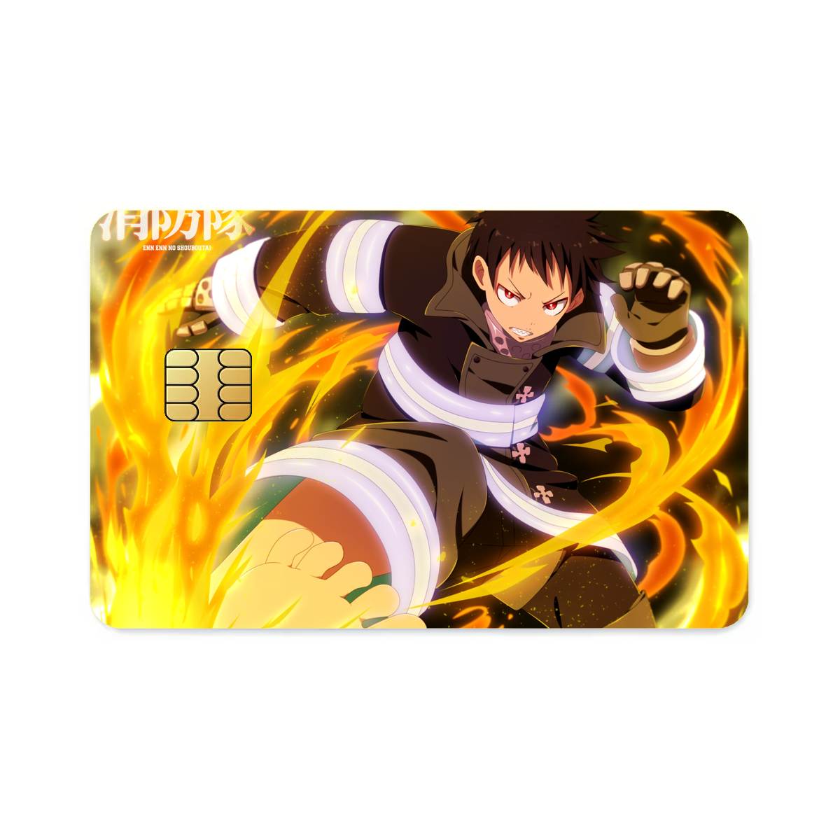 Fire Force Shinra Kusakabe Credit Card Skins (4-in-1 Pack)