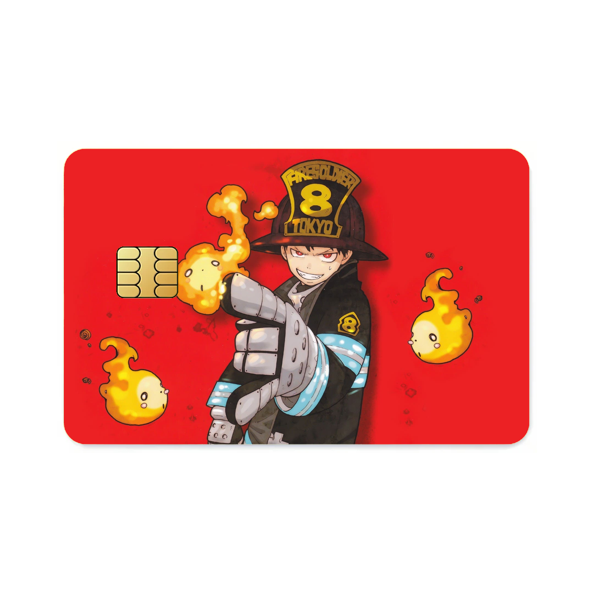 Fire Force Shinra Kusakabe Credit Card Skins (4-in-1 Pack)