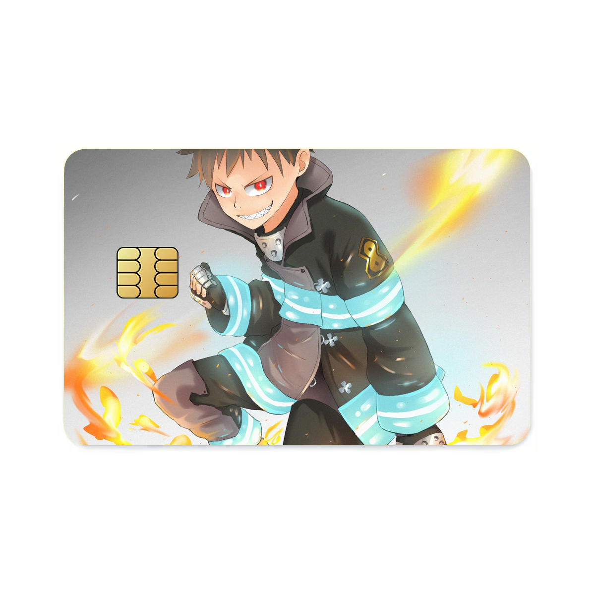 Fire Force Shinra Kusakabe Credit Card Skins (4-in-1 Pack)