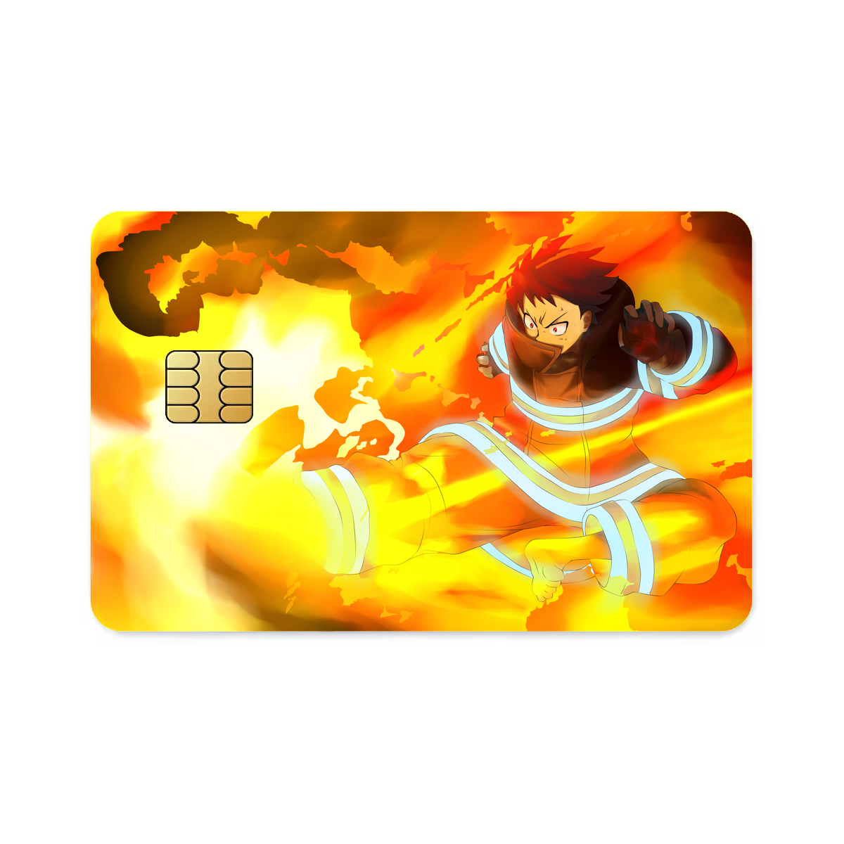 Fire Force Shinra Kusakabe Credit Card Skins (4-in-1 Pack)