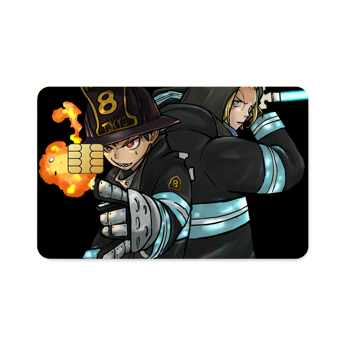 Fire Force Shinra Kusakabe Credit Card Skins (4-in-1 Pack)