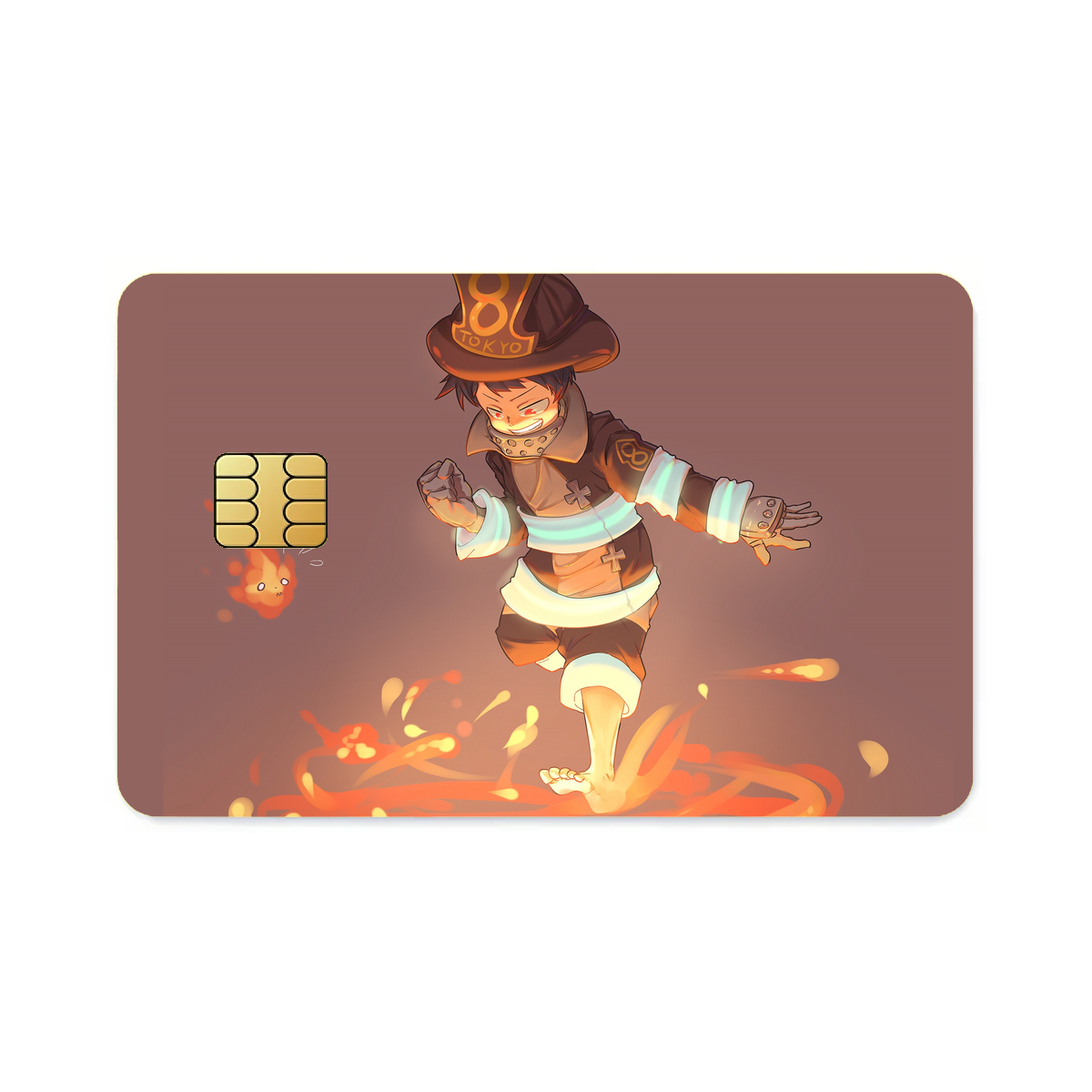 Fire Force Shinra Kusakabe Credit Card Skins (4-in-1 Pack)