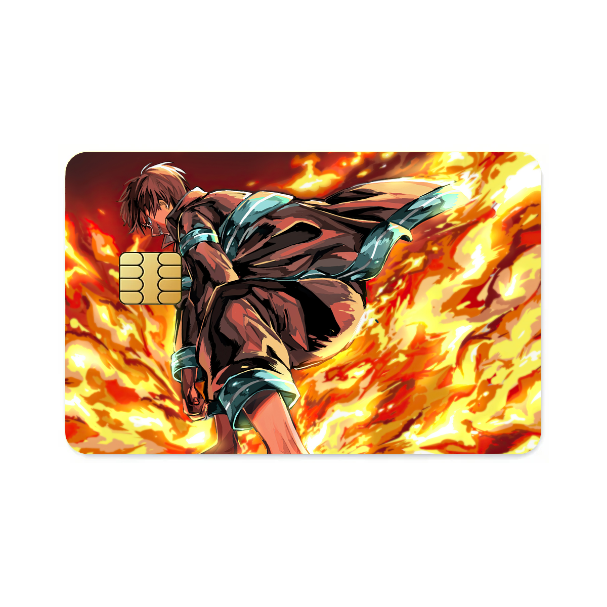 Fire Force Shinra Kusakabe Credit Card Skins (4-in-1 Pack)