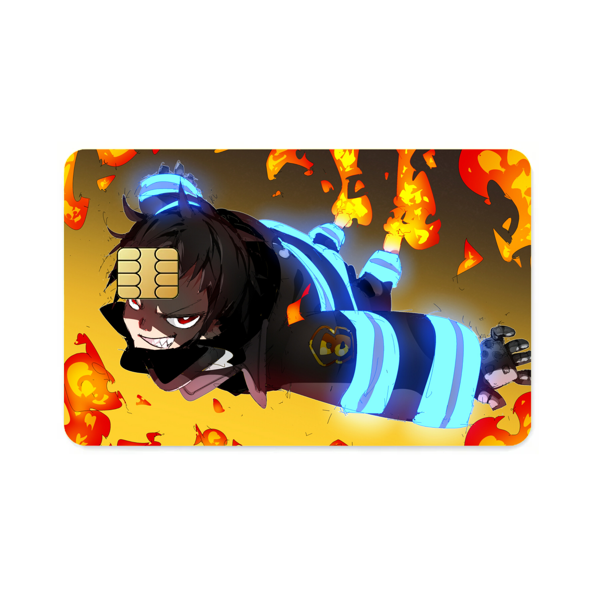 Fire Force Shinra Kusakabe Credit Card Skins (4-in-1 Pack)