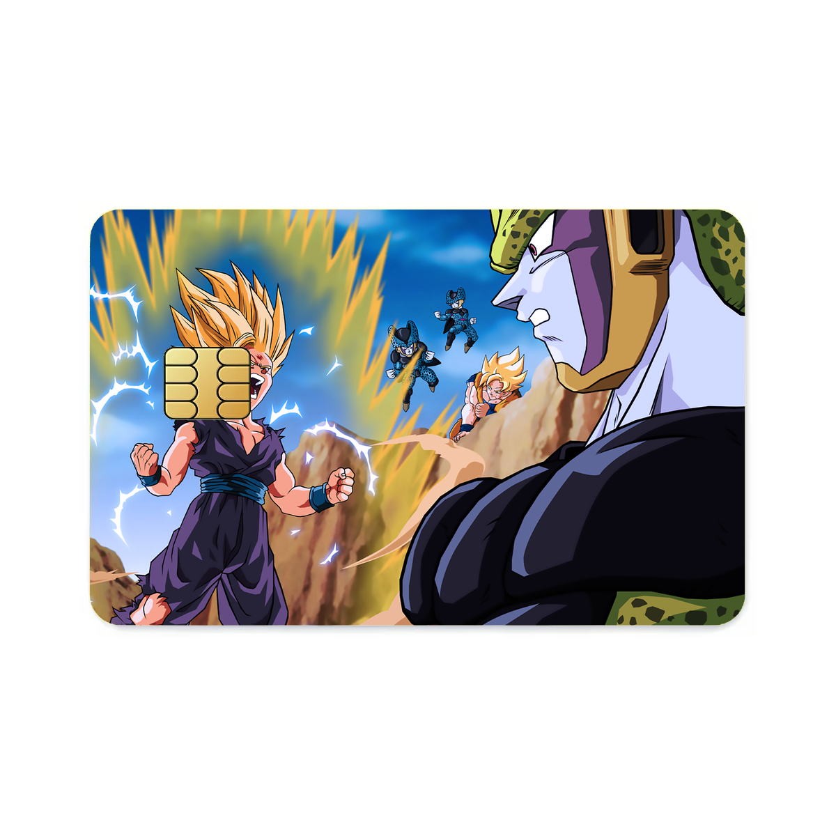 Gohan SSJ 2 vs Cell Credit Card Skins (4-in-1 Pack)