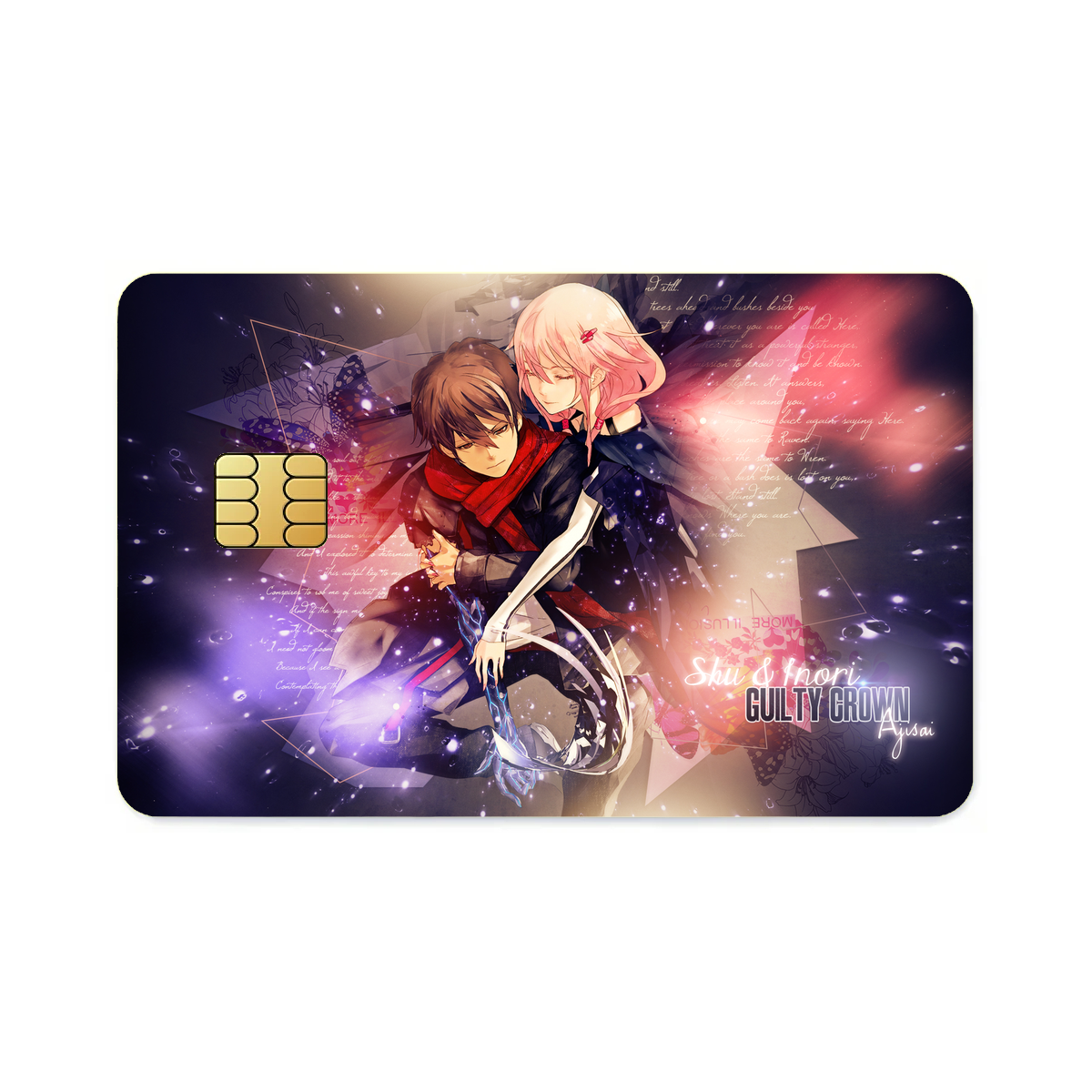 Guilty Crown Inori Yuzuriha Credit Card Skins (4-in-1 Pack)