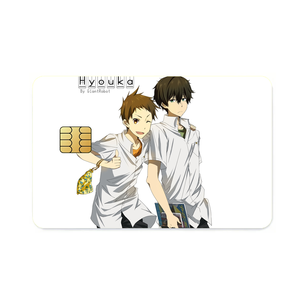 Hōtarō Oreki Satoshi Fukube walking Credit Card Skins (4-in-1 Pack)