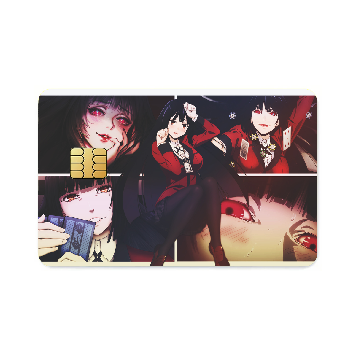 Kakegurui Yumeko Jabami Credit Card Skins (4-in-1 Pack)