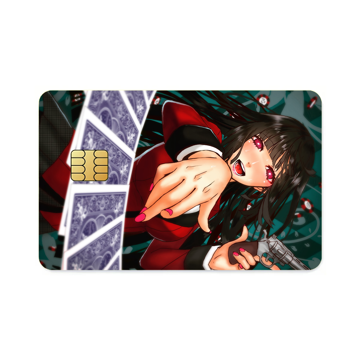 Kakegurui Yumeko Jabami Credit Card Skins (4-in-1 Pack)