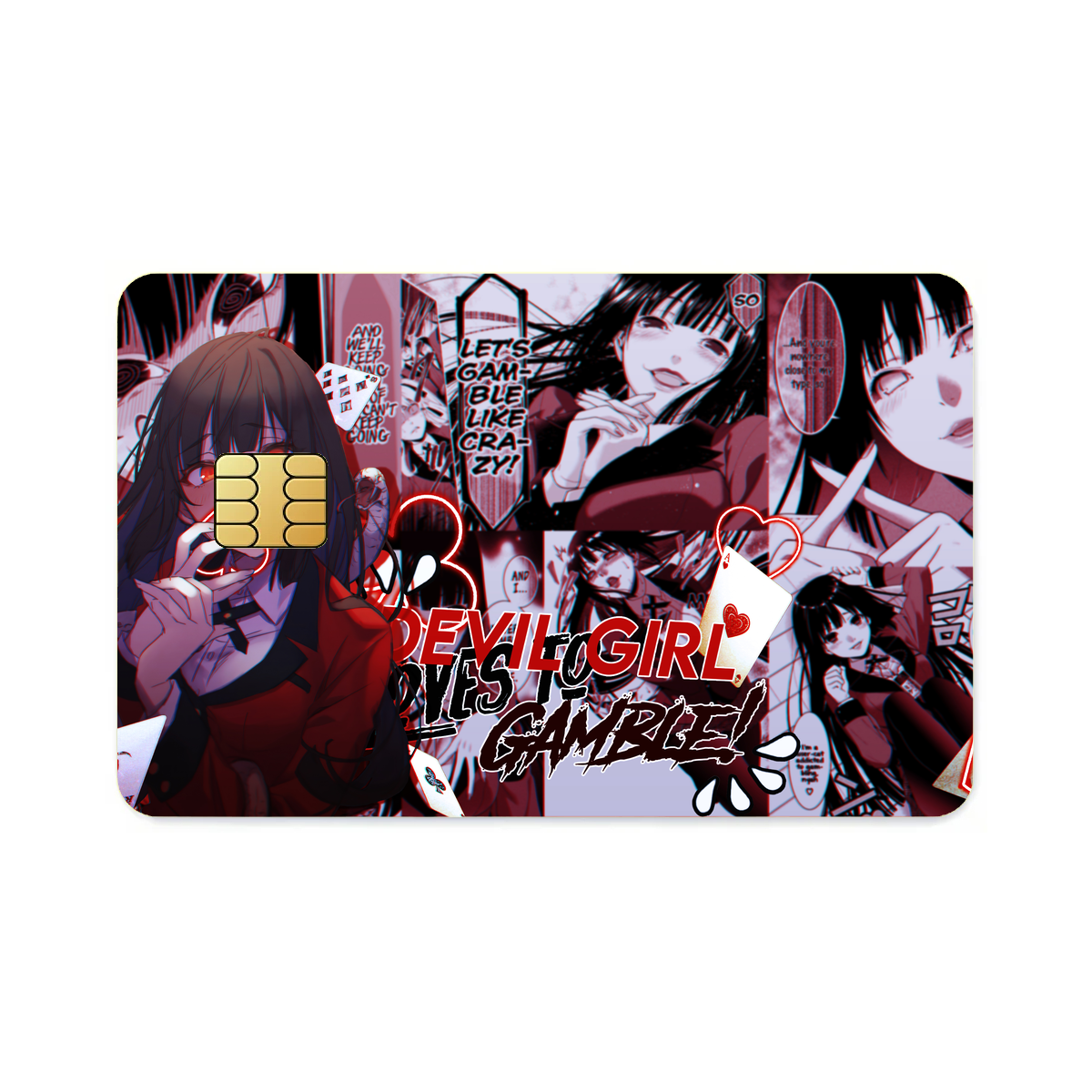 Kakegurui Yumeko Jabami Credit Card Skins (4-in-1 Pack)