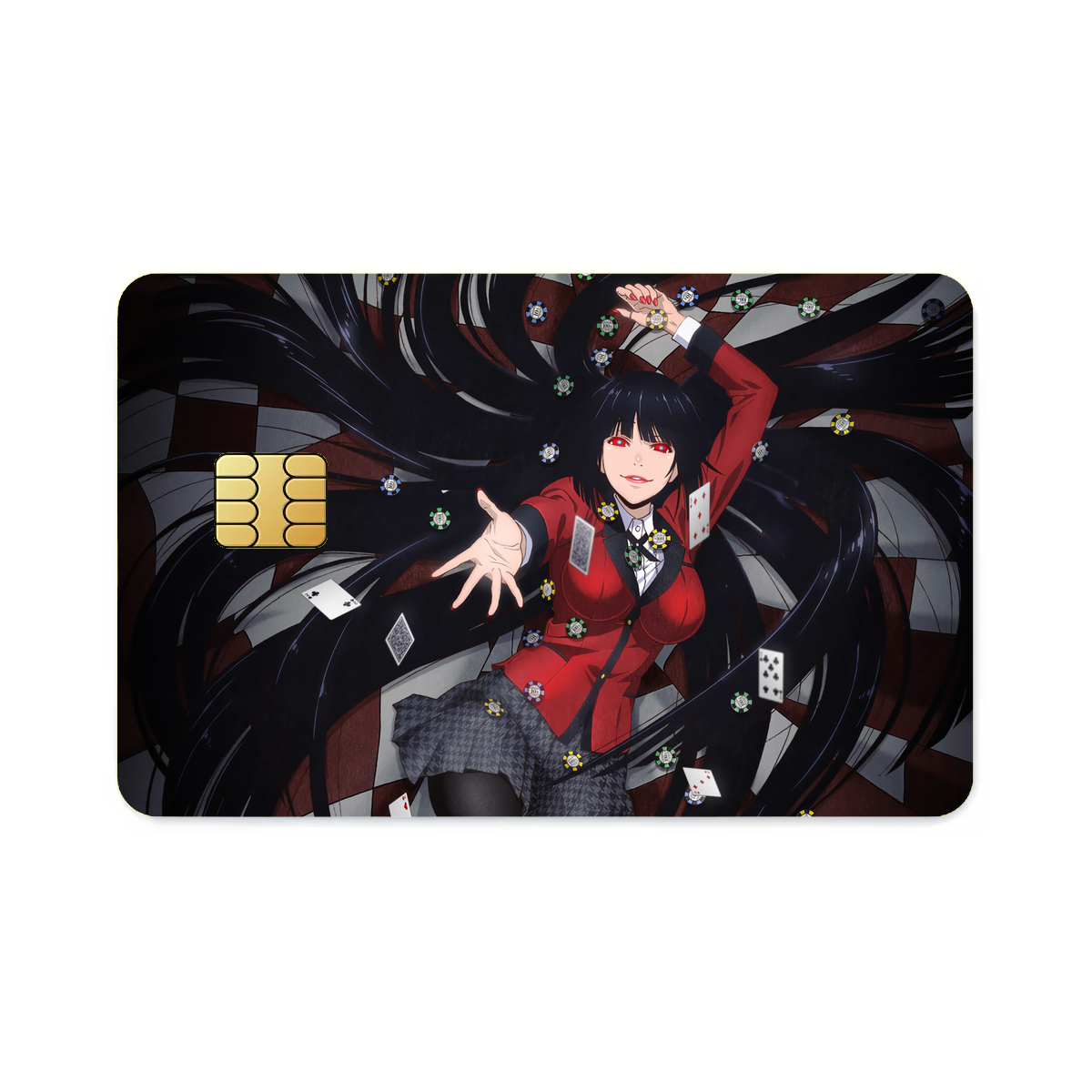 Kakegurui Yumeko Jabami Credit Card Skins (4-in-1 Pack)