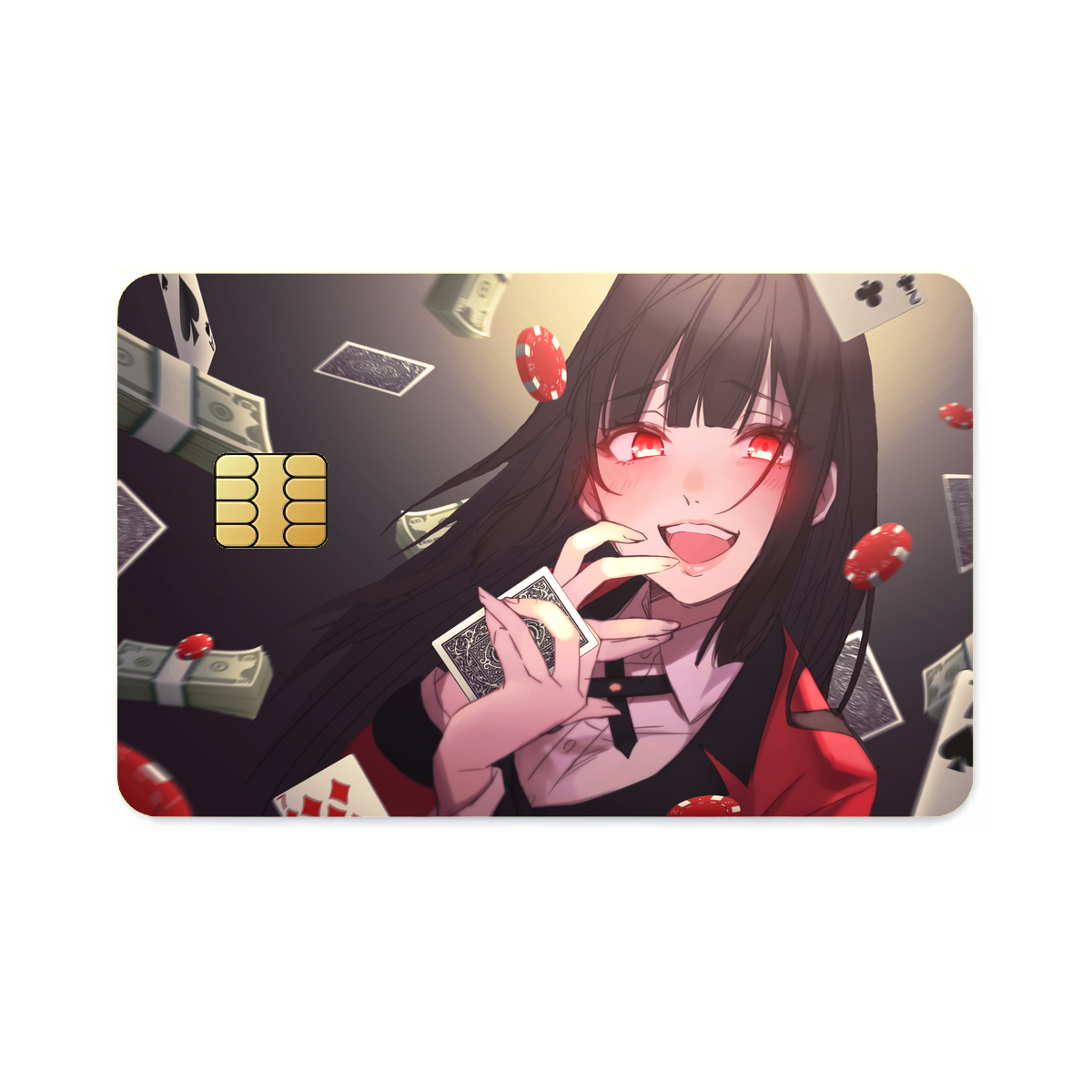 Kakegurui Yumeko Jabami Credit Card Skins (4-in-1 Pack)