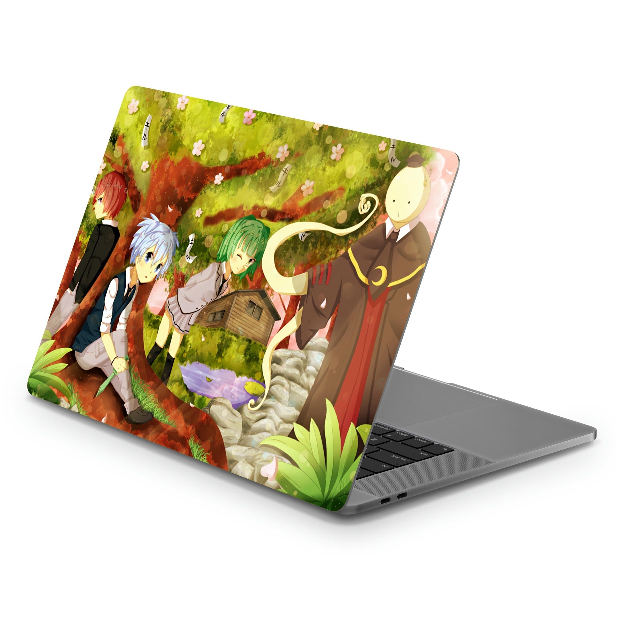 Karma,Nagisa,Kaede and Koro-sensei Macbook Skin