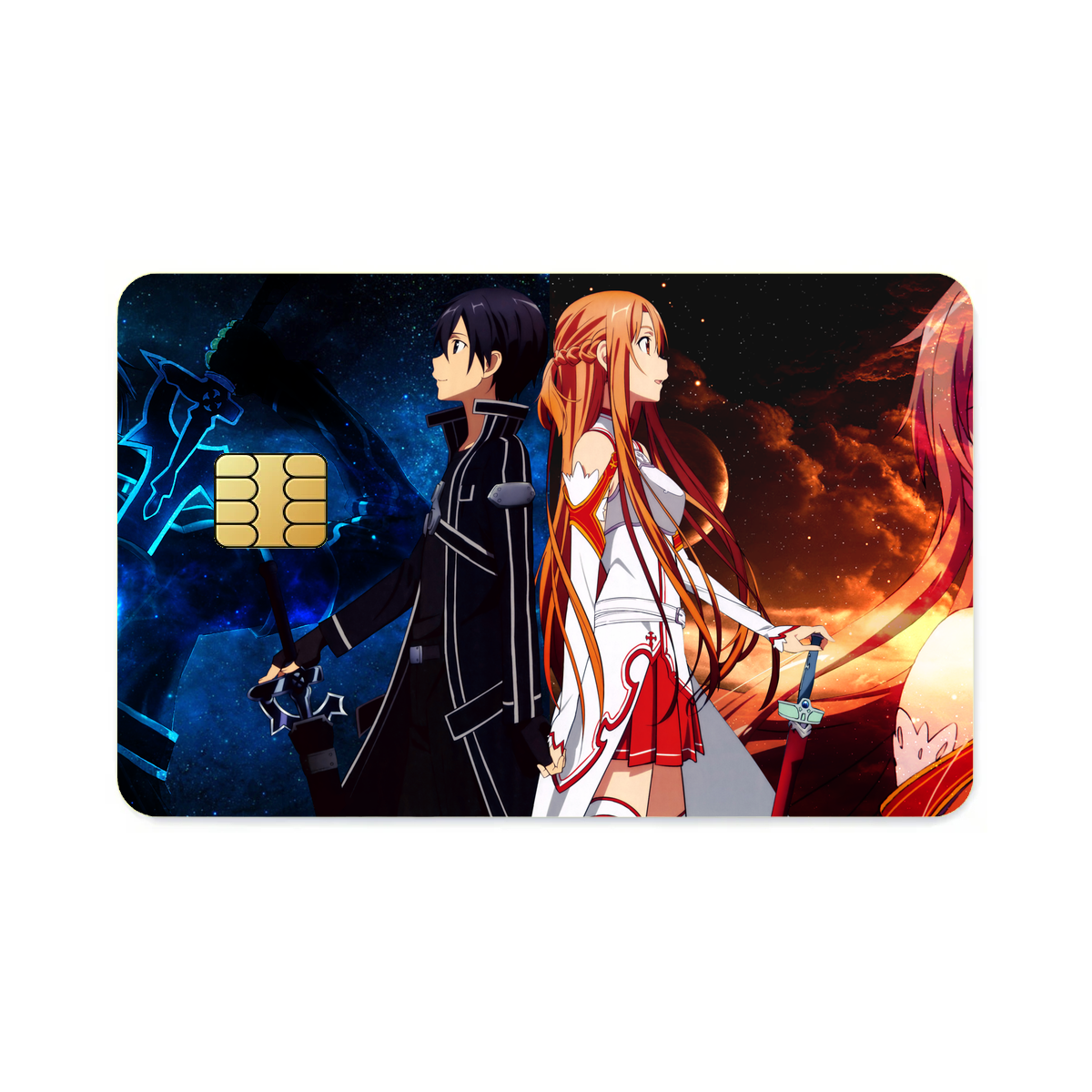 Kirito and Asuna Credit Card Skins (4-in-1 Pack)