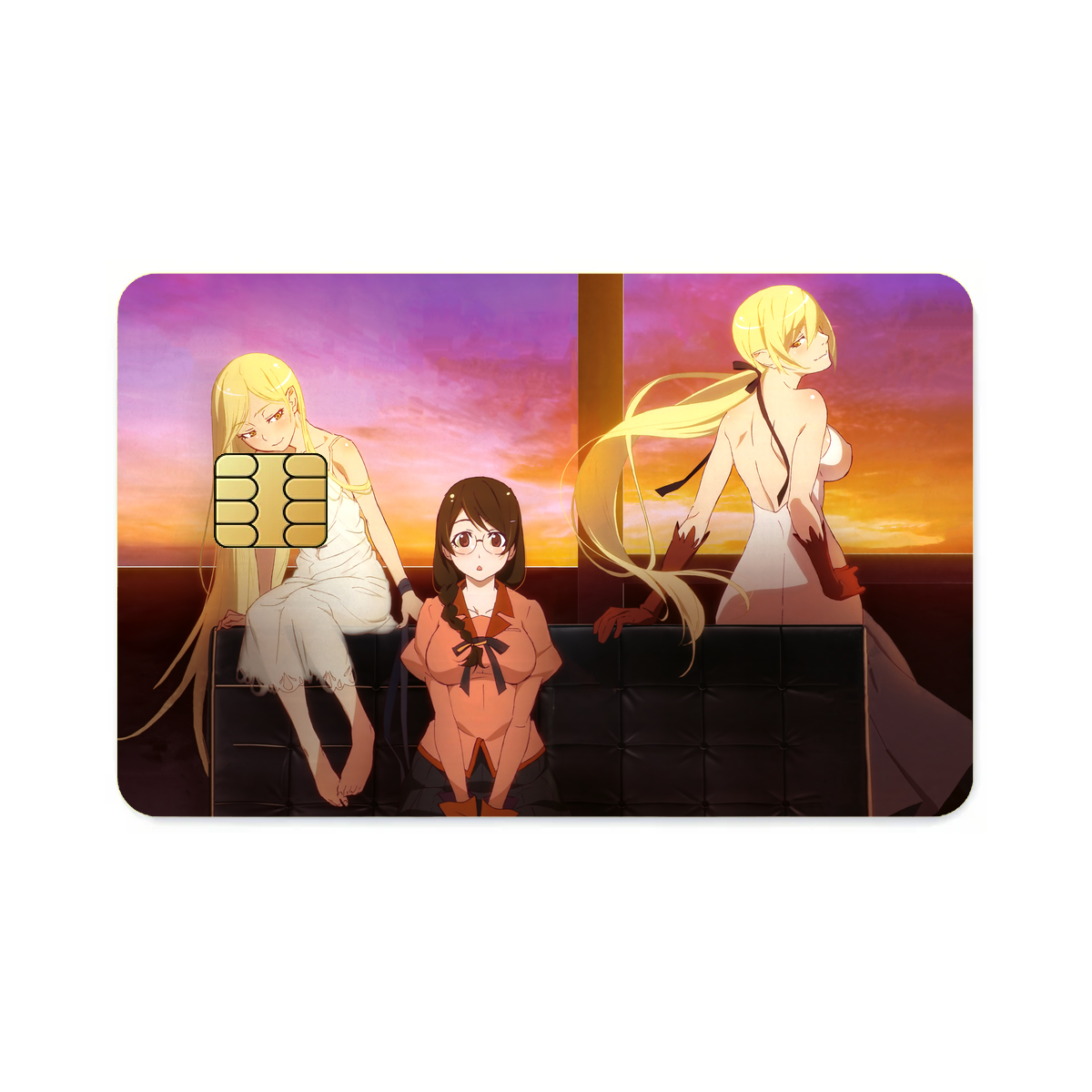 Kiss Shot and Hanekawa Credit Card Skins (4-in-1 Pack)