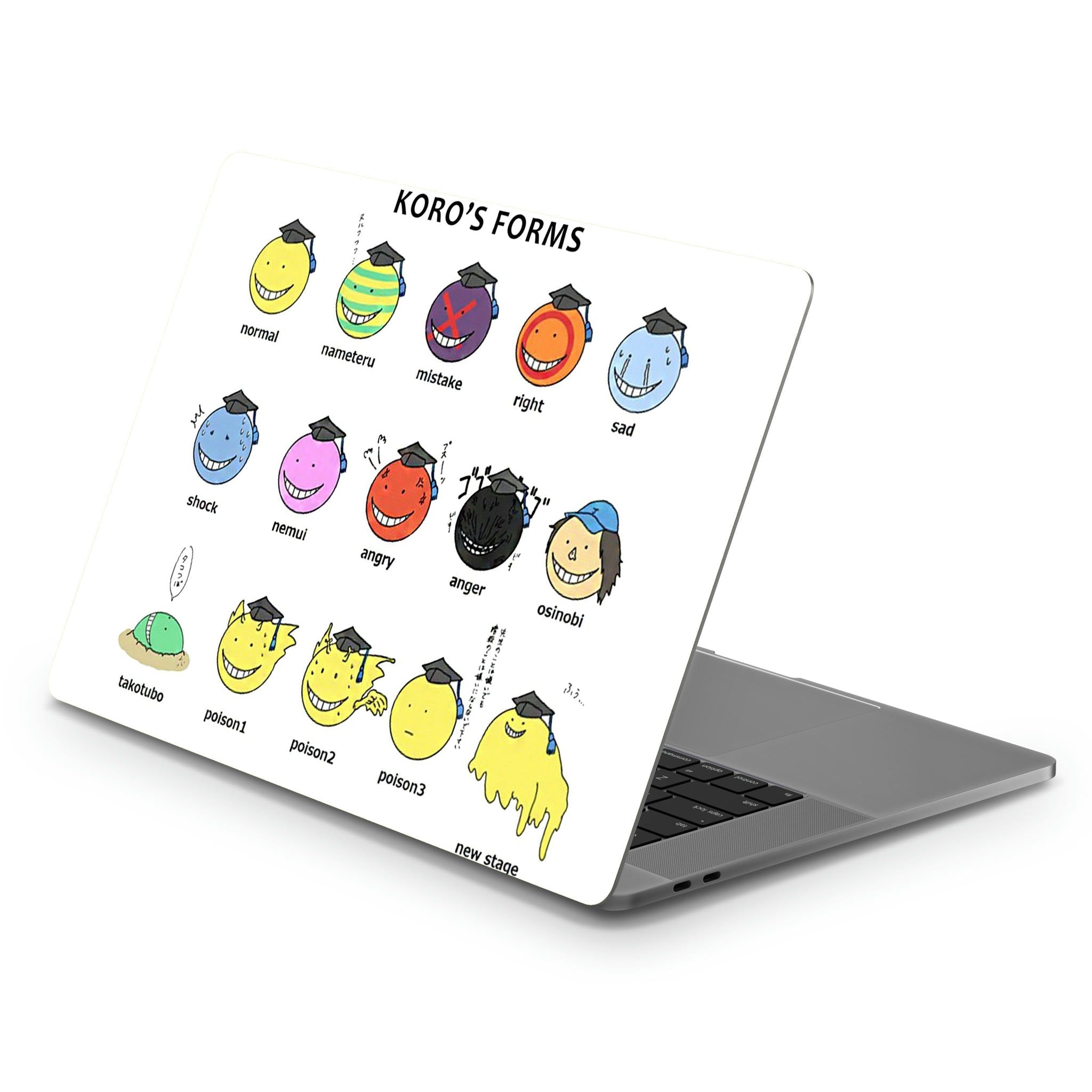 Koro-sensei's forms Macbook Skin