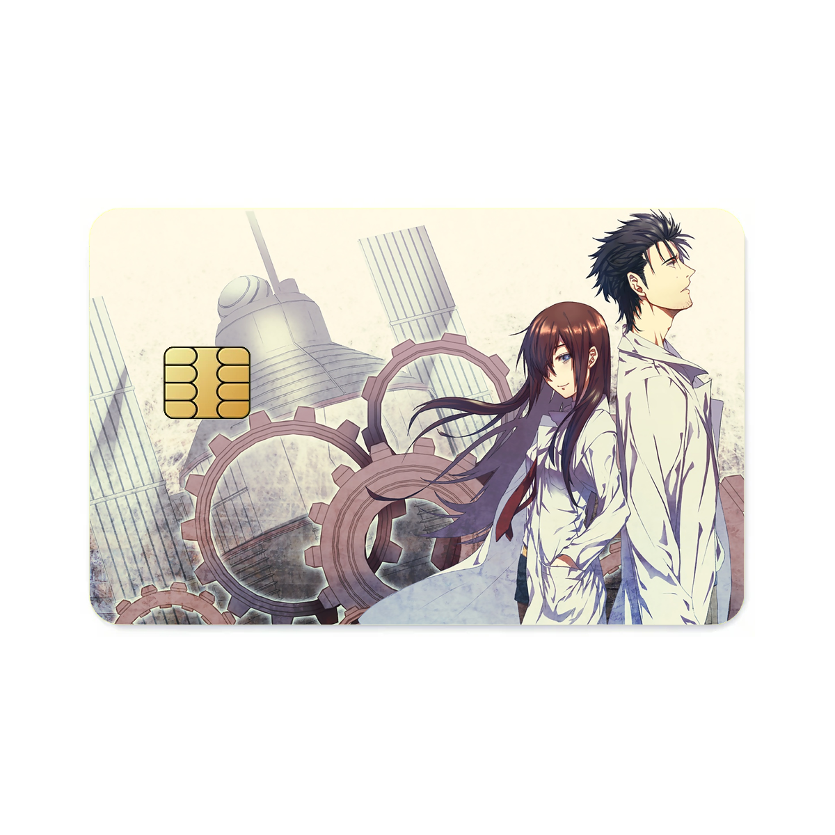 Makise Kurisu & Rintarou Kyouma Credit Card Skins (4-in-1 Pack)