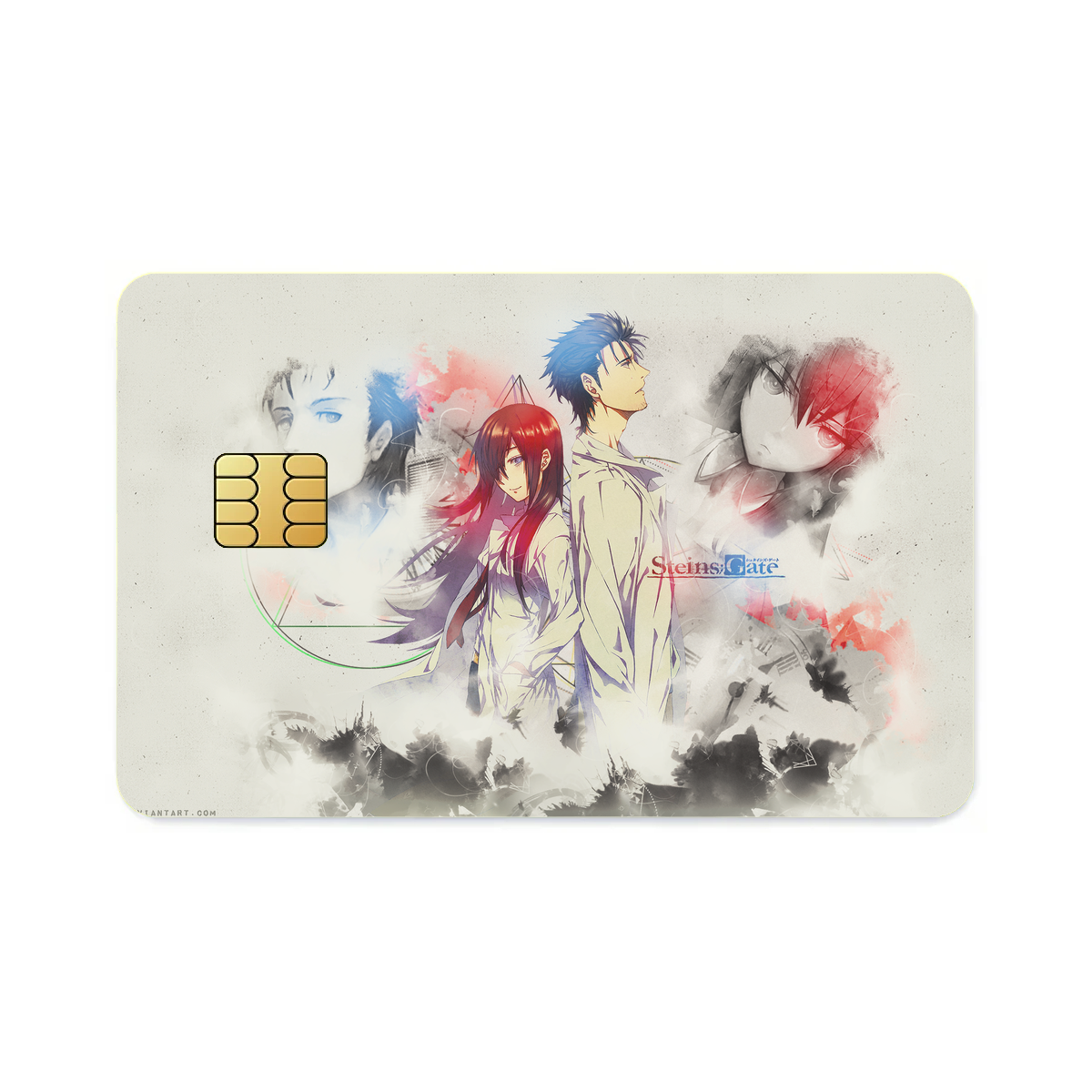 Makise Kurisu & Rintarou Kyouma Credit Card Skins (4-in-1 Pack)