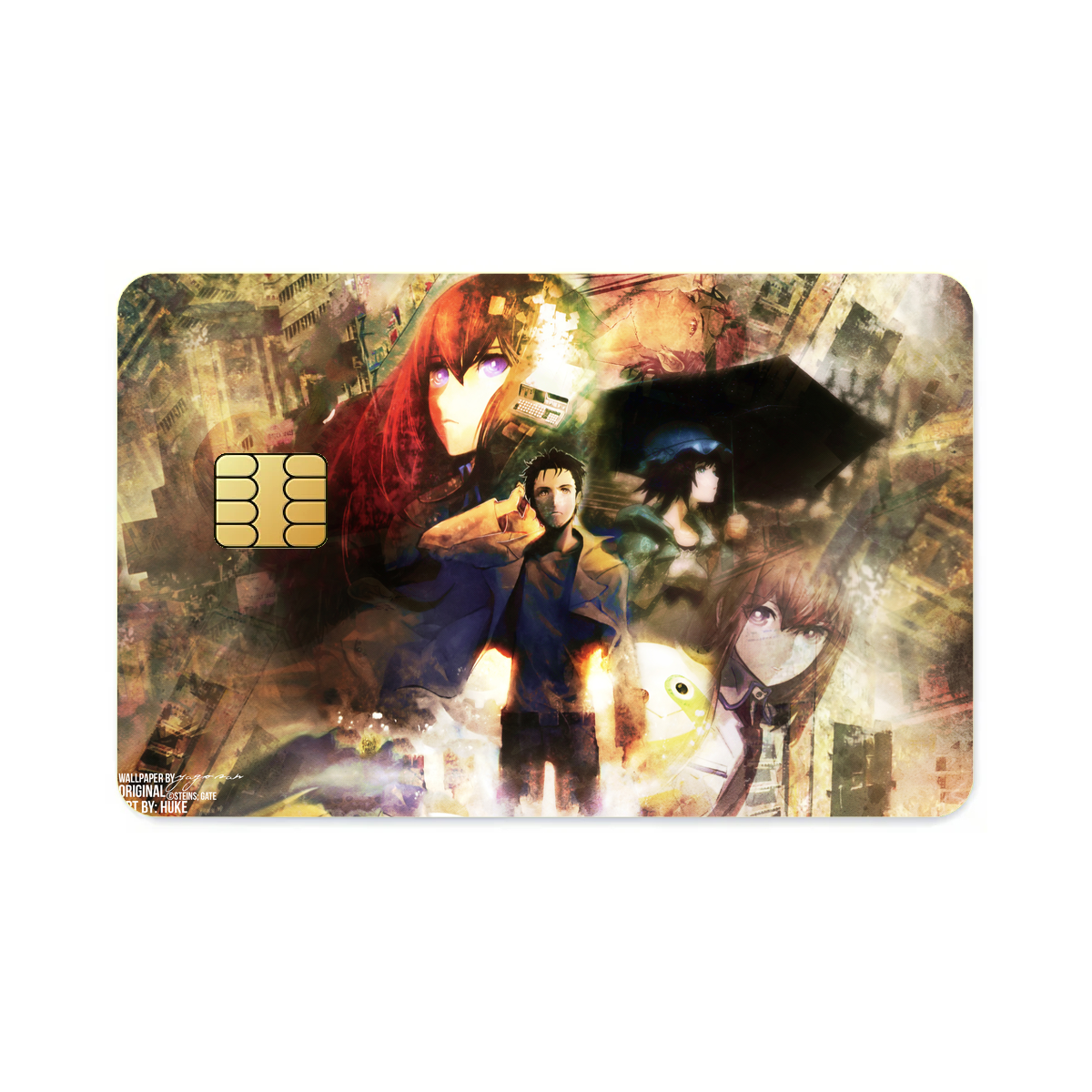 Makise, Kyouma & Mayushi Credit Card Skins (4-in-1 Pack)